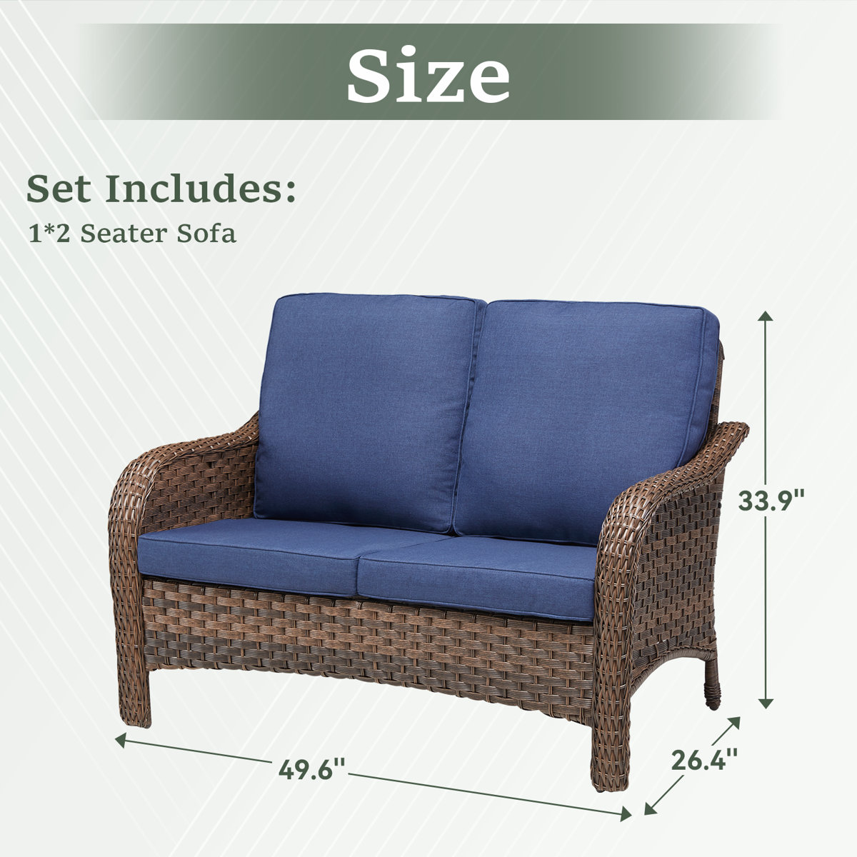 Buenhomino 50'' Wicker Outdoor Loveseat & Reviews | Wayfair