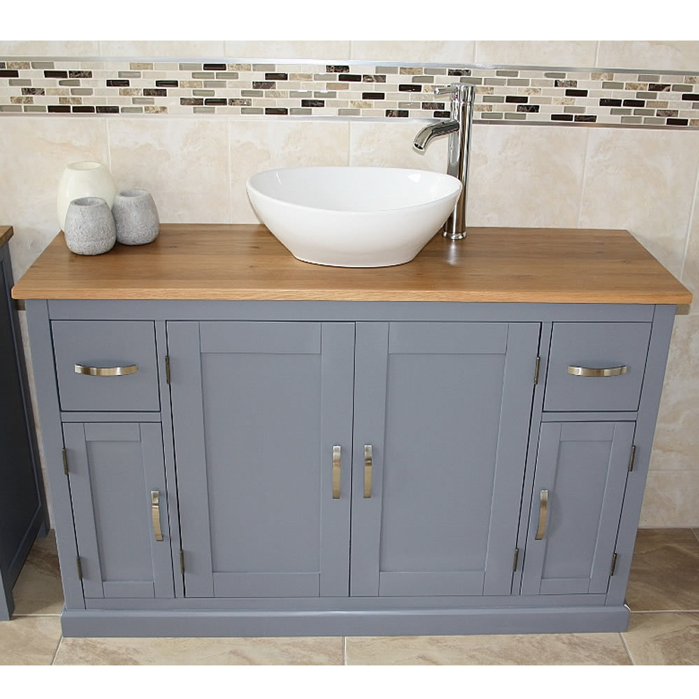 August Grove Solid Beech Navona 1230mm Free-standing Single Vanity ...