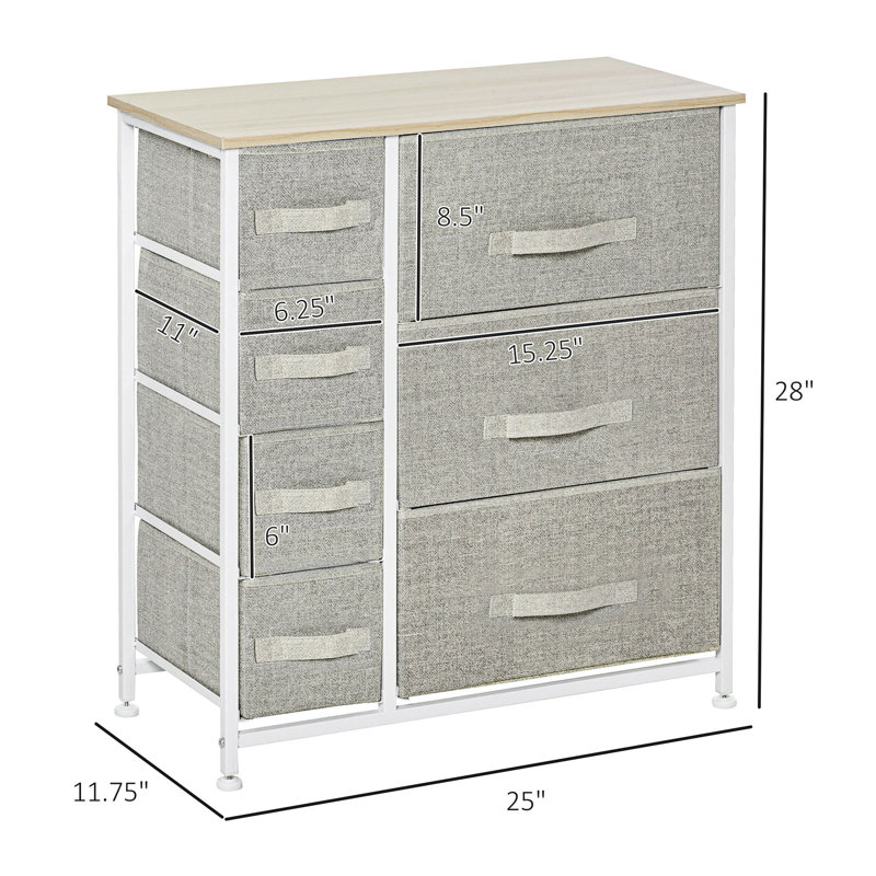 Ebern Designs 7-Drawer Dresser Storage Tower Cabinet Organizer Unit ...