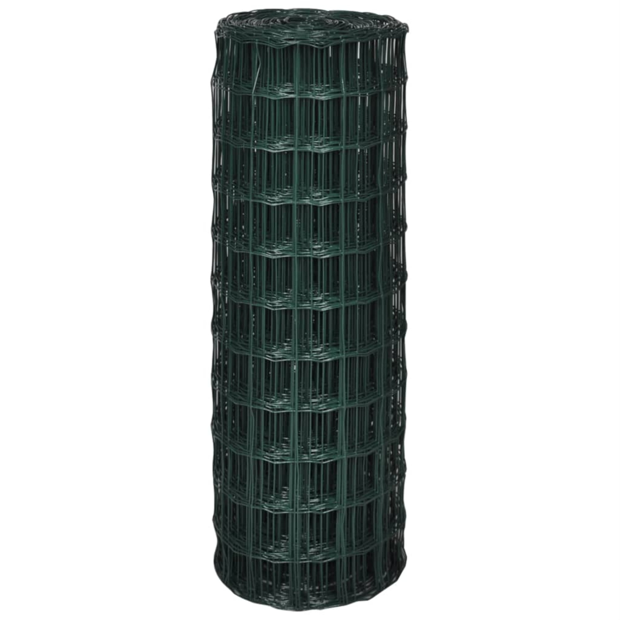 Arlmont & Co. Euro Fence Steel Garden Privacy Border Enclosure Green ...