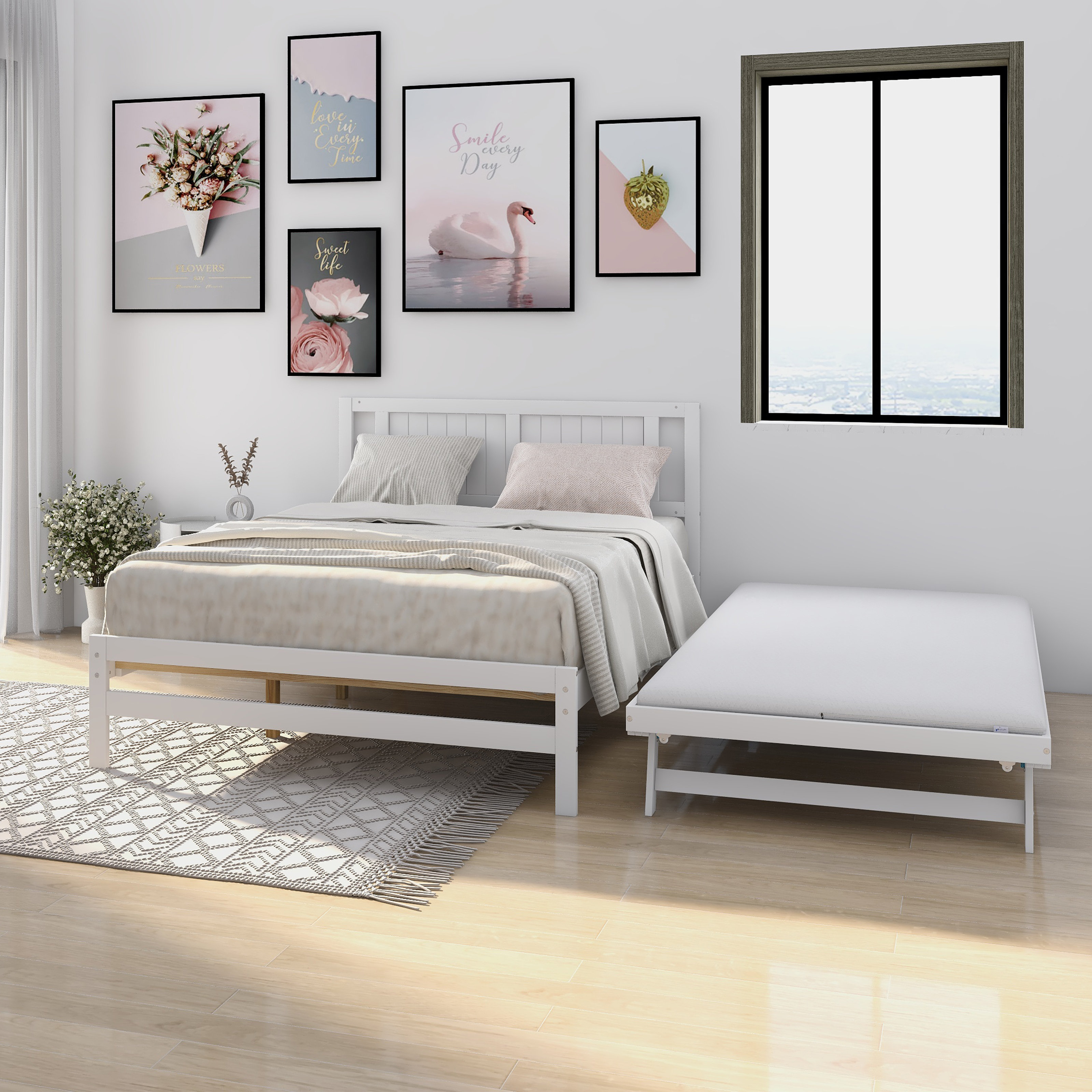 Red Barrel Studio Full/Double Solid Wood Platform Bed | Wayfair