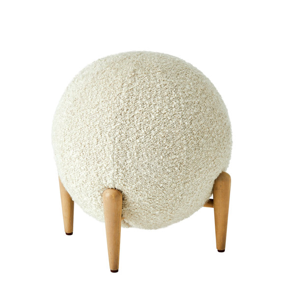 Ashley Childers Shearling Accent Stool | Perigold