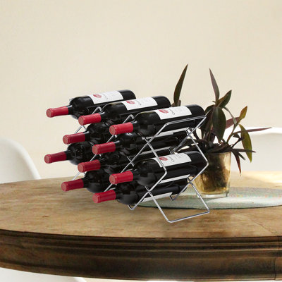 Sorbus Metal Detachable 14 Bottle Tabletop Wine Rack & Reviews ...