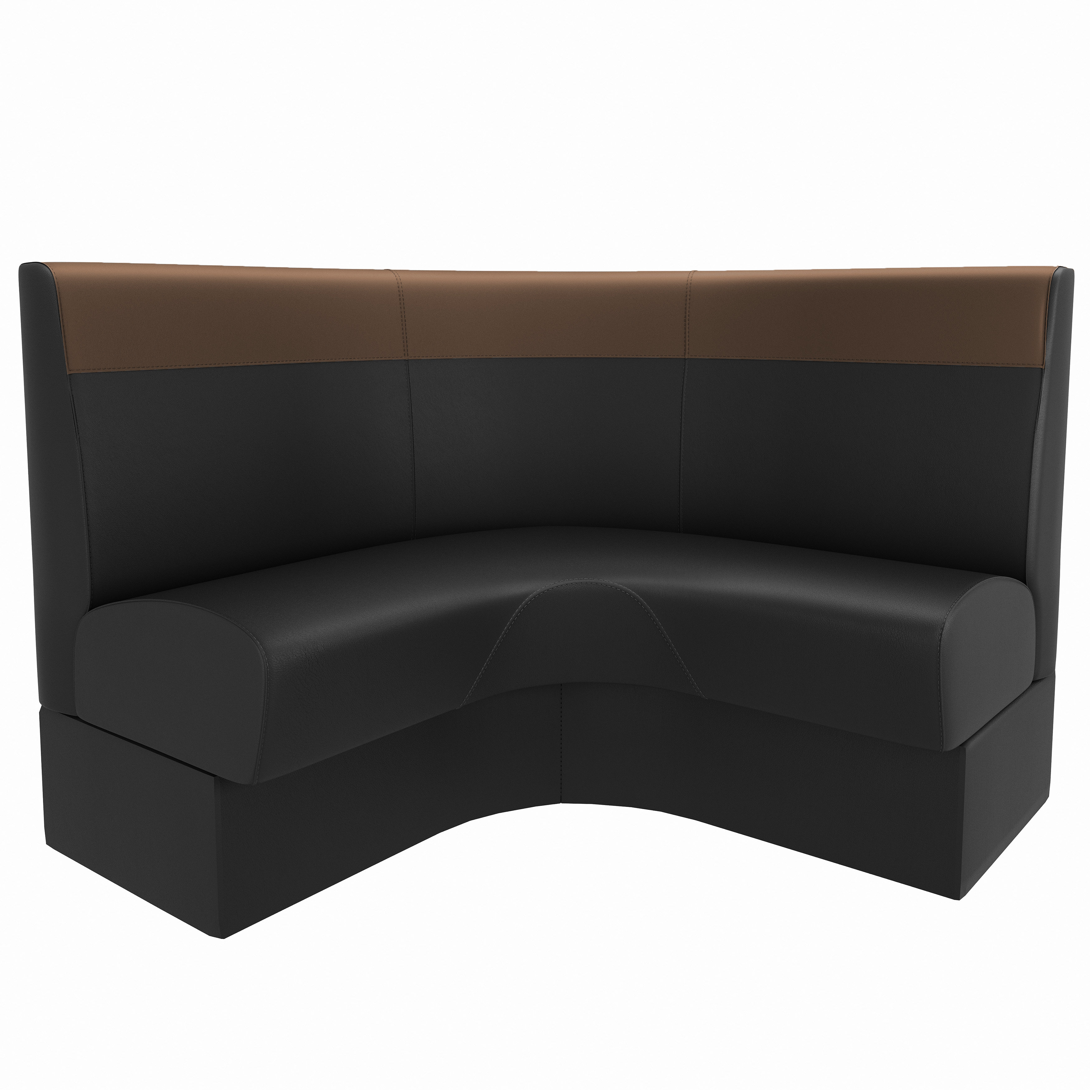 QA Group Curved Corner Booth - Contrast Stitched Head Roll | Wayfair