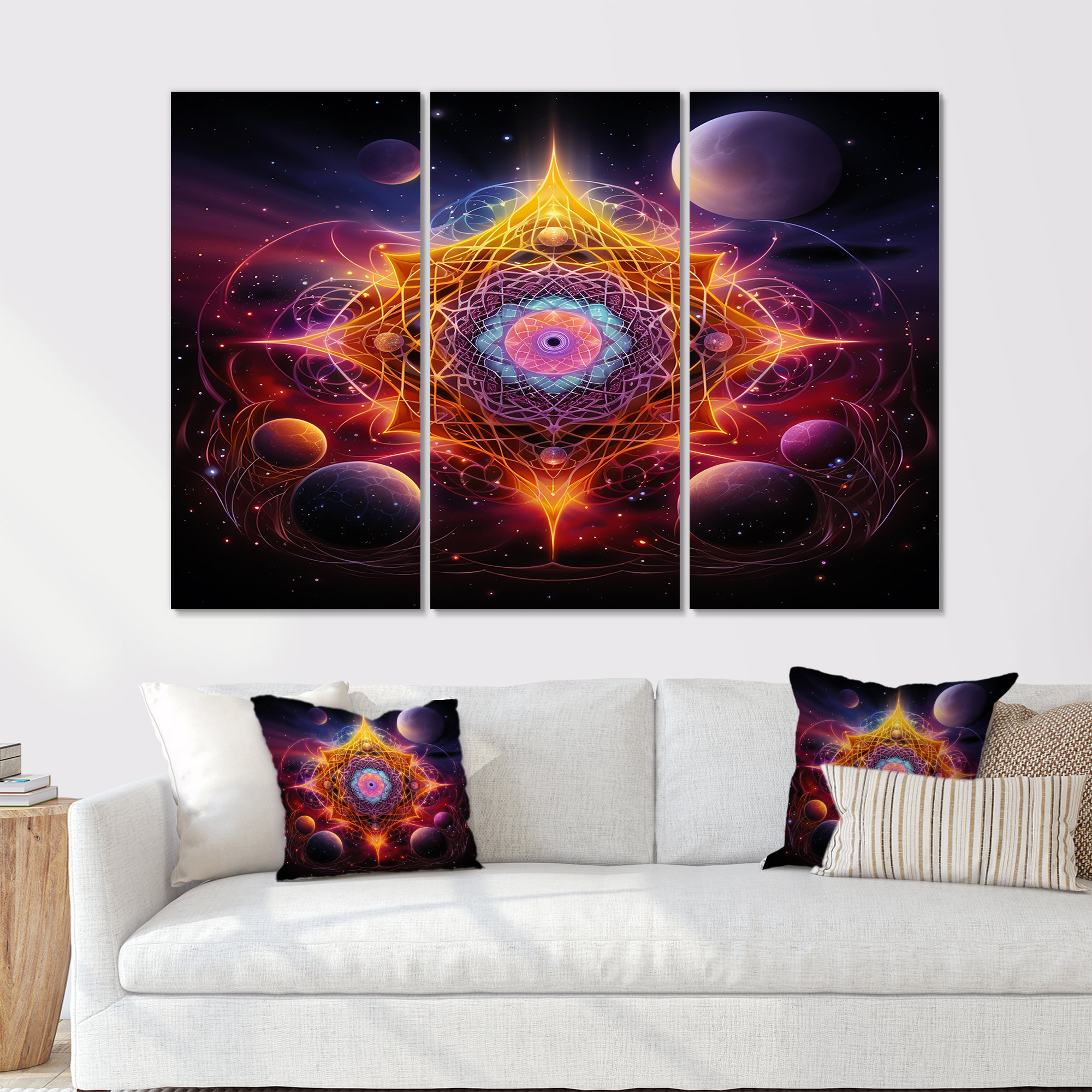 Bungalow Rose Cosmic Bliss Galactic Eruption - Boho Mandala Wall Art ...