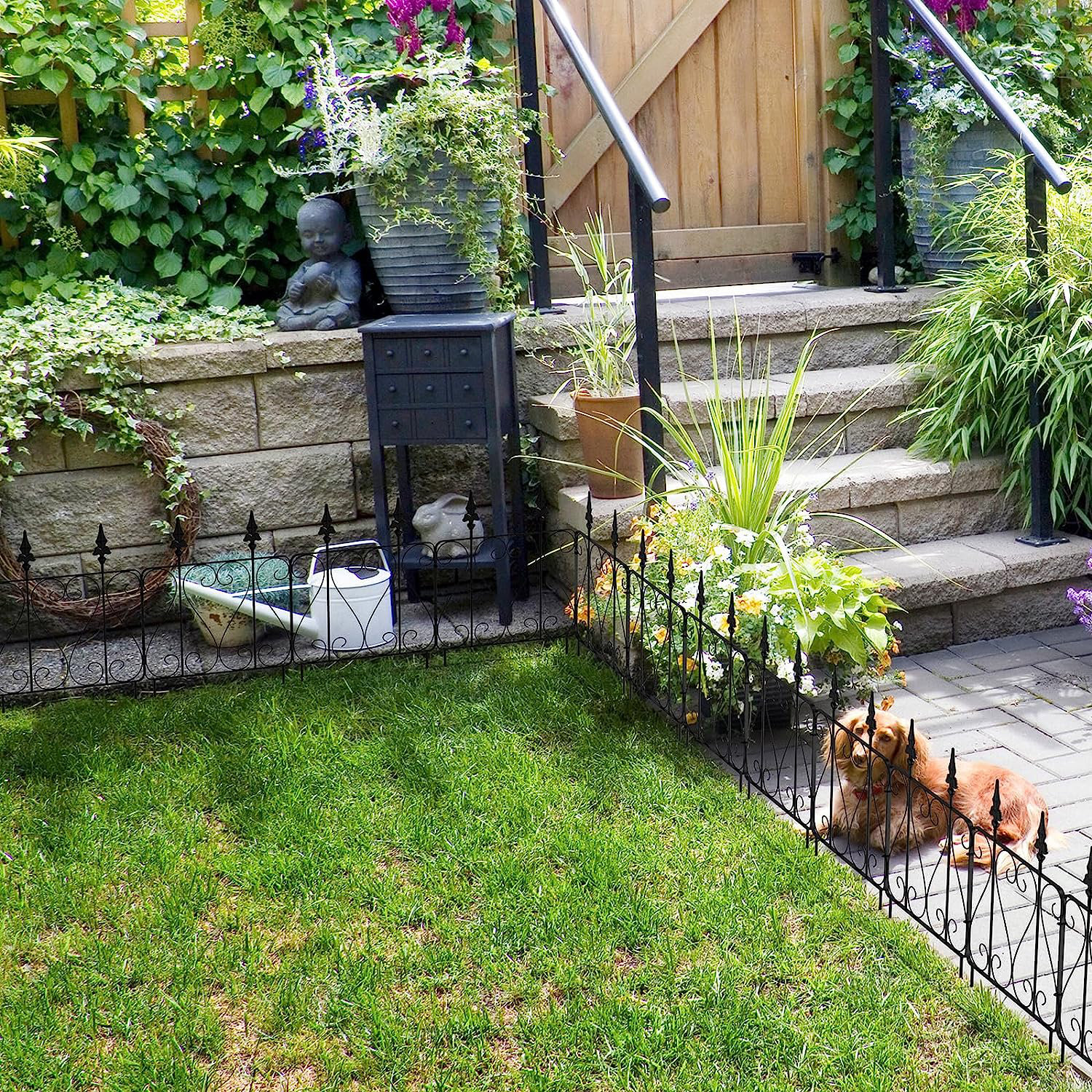 BTY 2 ft. H x 2 ft. W Decorative Garden Metal Fencing | Wayfair