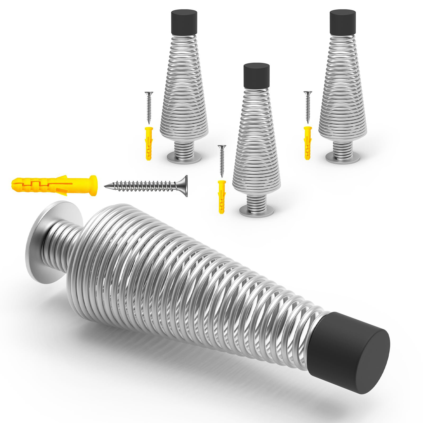 tangmaikeji Silent Door Stoppers For Wall,Wall Stop,360°Bending High ...