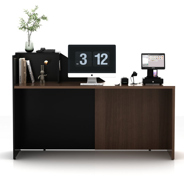Inbox Zero Nete Manufactured Wood Reception Desk | Wayfair