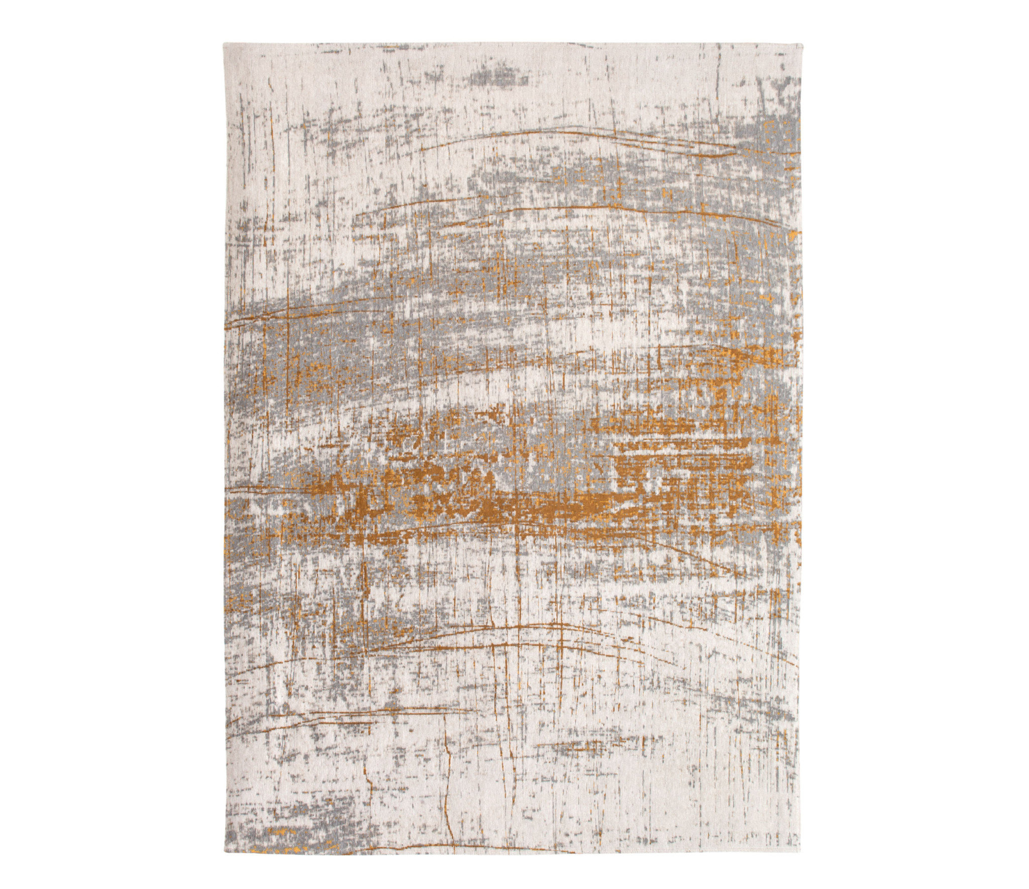 HomeRoots 6' X 8' Gray and Gold Abstract Non Skid Area Rug | Wayfair