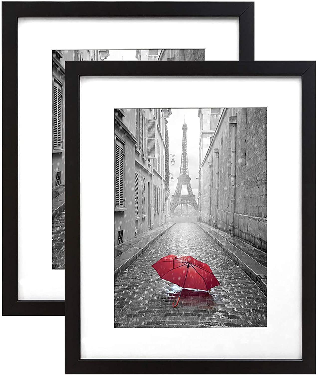 Latitude Run® 9x12 Picture Frame in Black - Displays 6x8 With Mat and ...