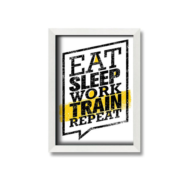 Happy Larry Vandever Eat Sleep Work Train Repeat 1 - Single Picture ...