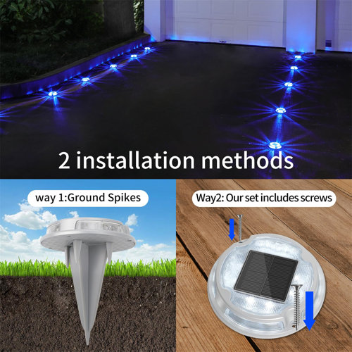 Blooming Solar Powered Integrated LED Aluminum Deck Light Kit | Wayfair