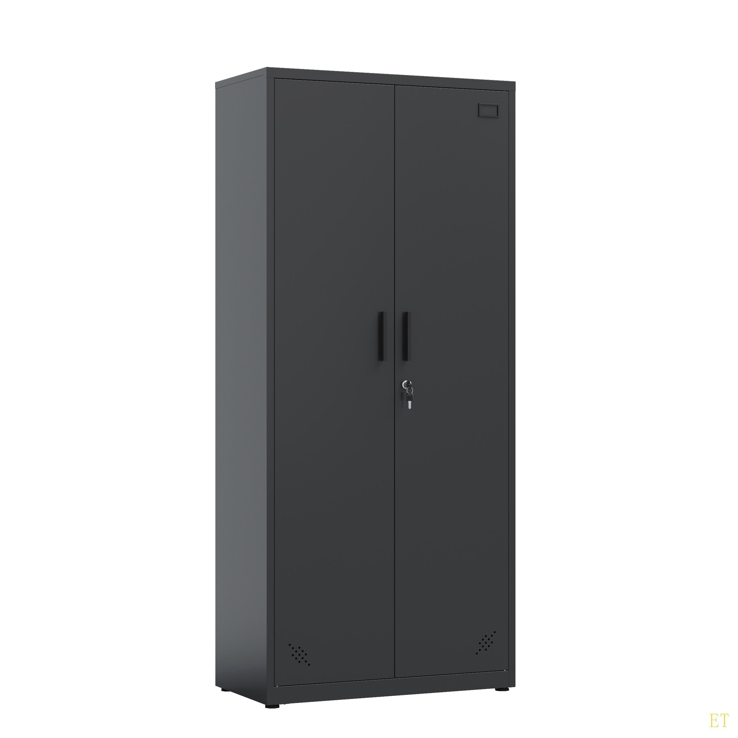 Latitude Run® High Storage Cabinet With 2 Doors And 4 Partitions To ...