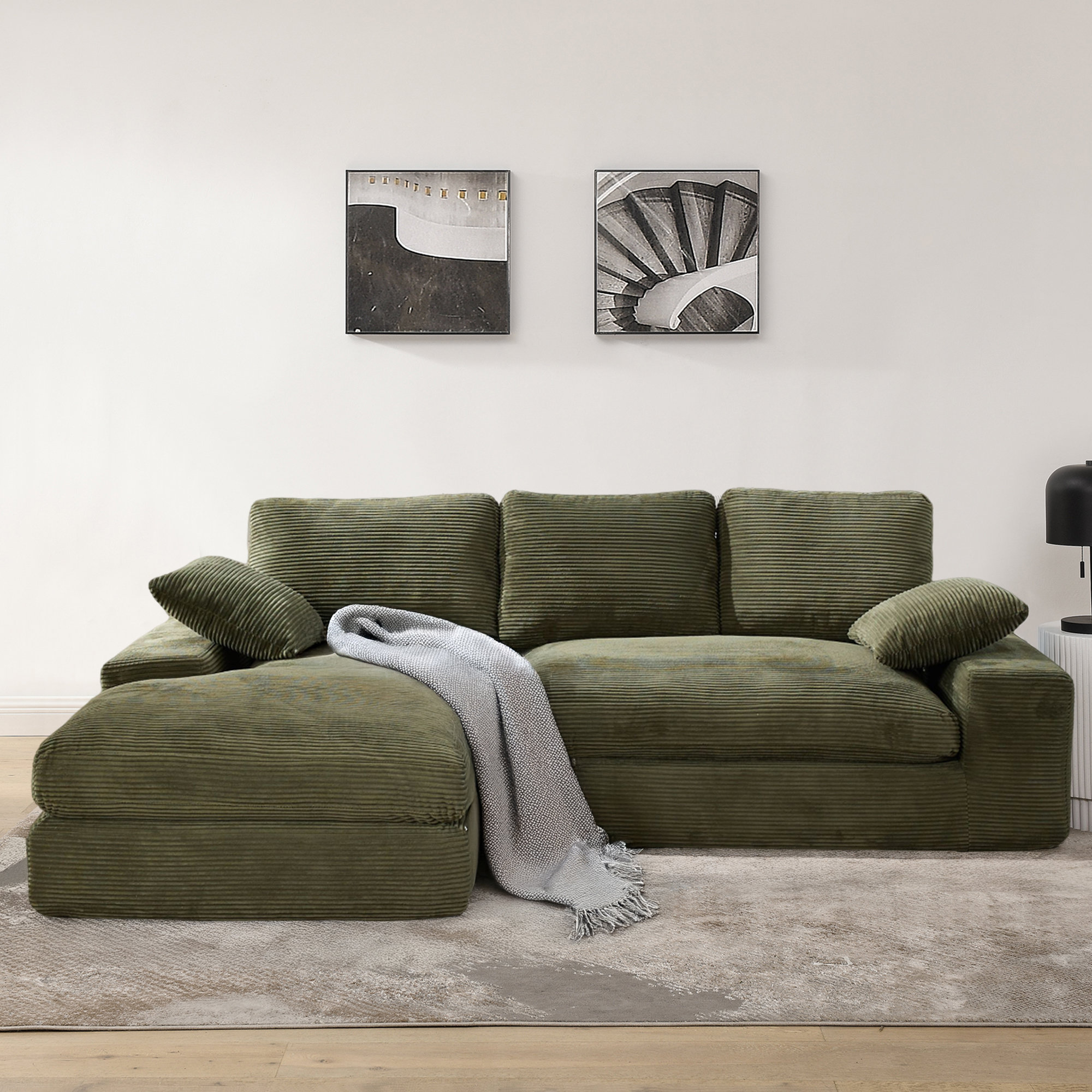 Latitude Run® L-shape Modular Sectional Sofa Set Couch Upholstered ...