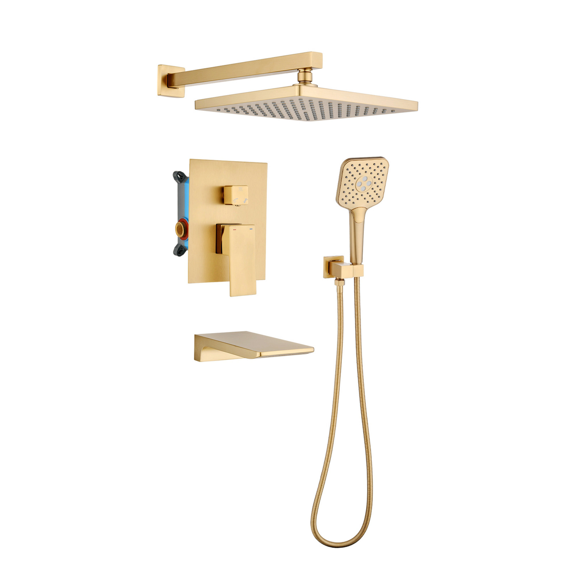 ACME Furniture Thermostatic Complete Shower System with Rough in-Valve ...