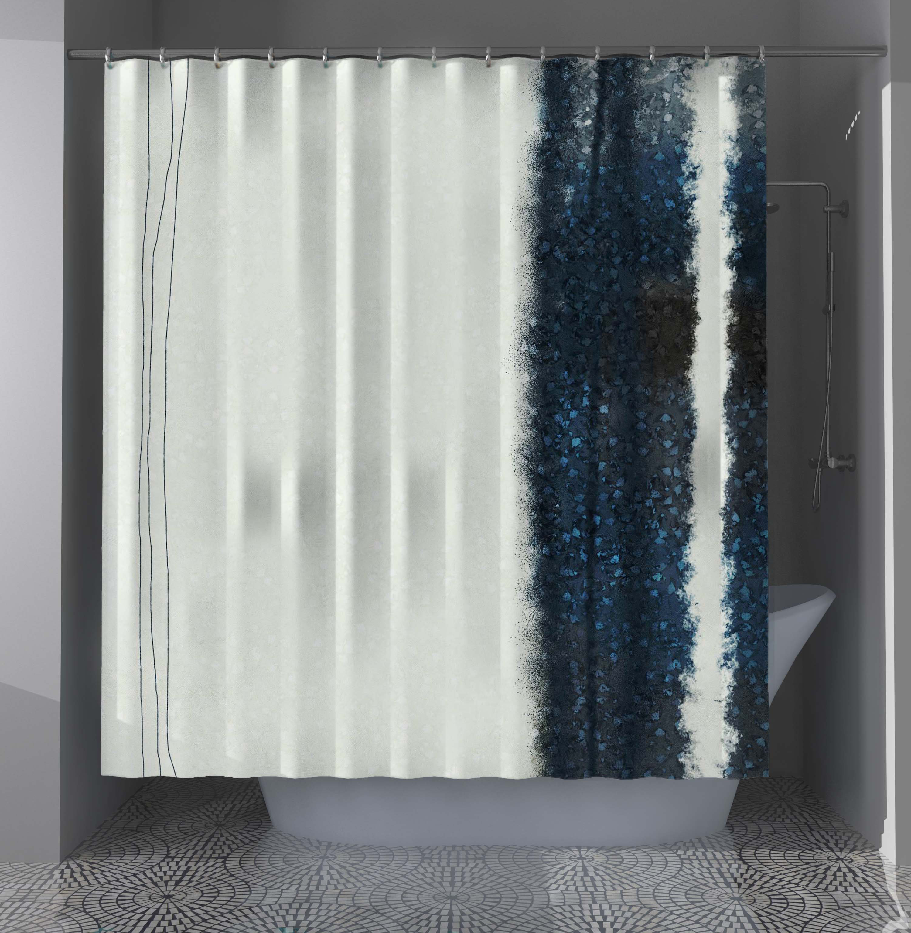 LeRoi Products Brief Effervescent Designer Shower Curtain - Wayfair Canada