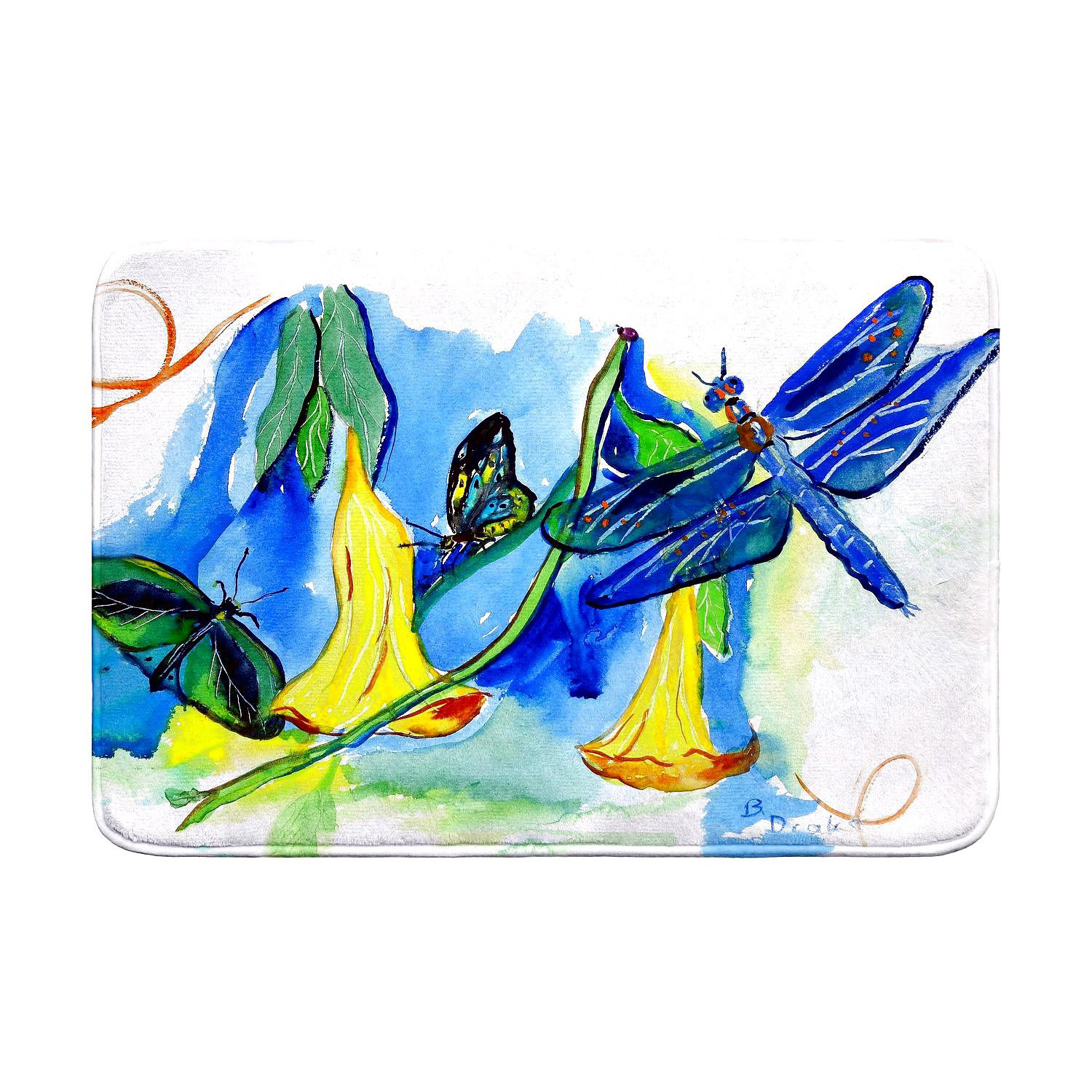 Bay Isle Home™ Bells & DragonFly Bath Mat | Wayfair