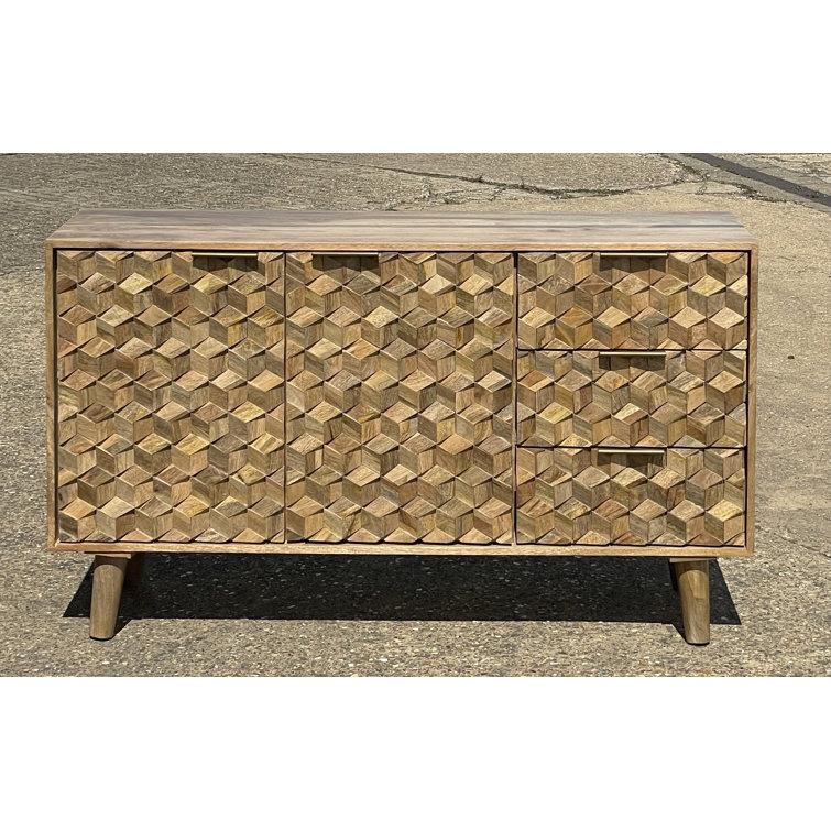 Union Rustic 137 Cm Wide 3 Drawer Sideboard | Wayfair.co.uk