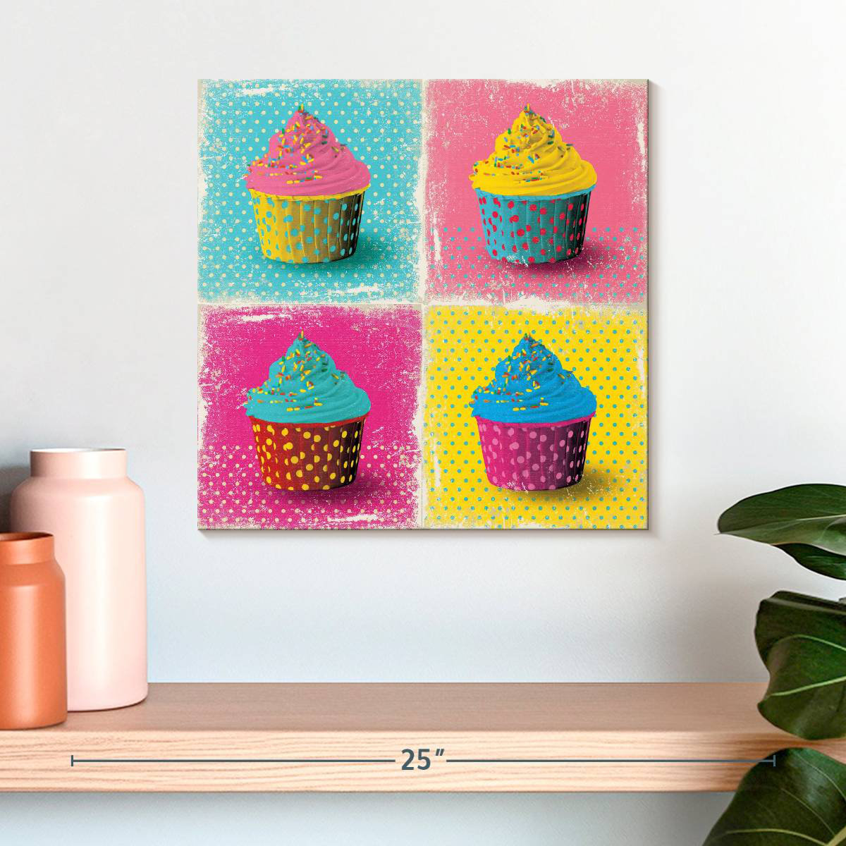 Ebern Designs Yarlin Polka Dot Cupcakes | Wayfair