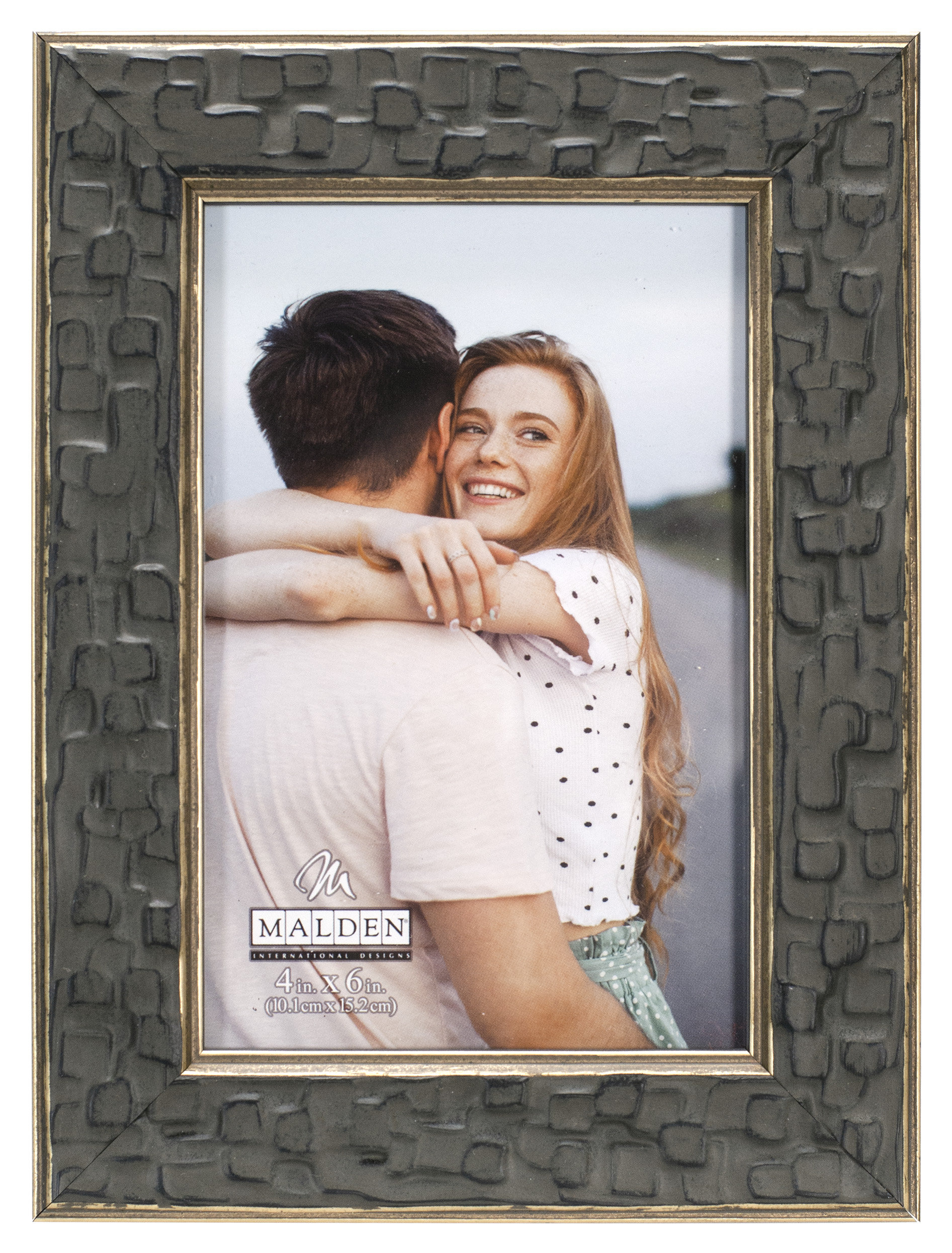 Malden 8X10 GRAY SQUARE W GOLD | Wayfair