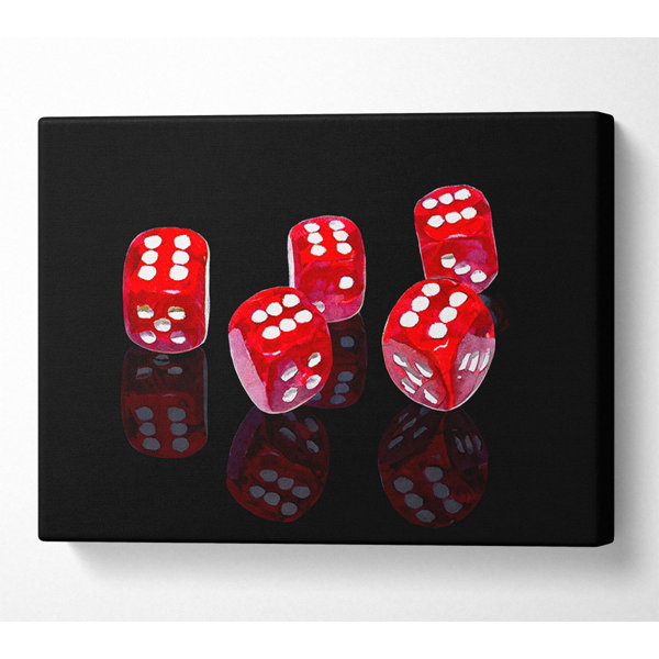 Latitude Run All Sixes Dice - Wrapped Canvas Print | Wayfair.co.uk