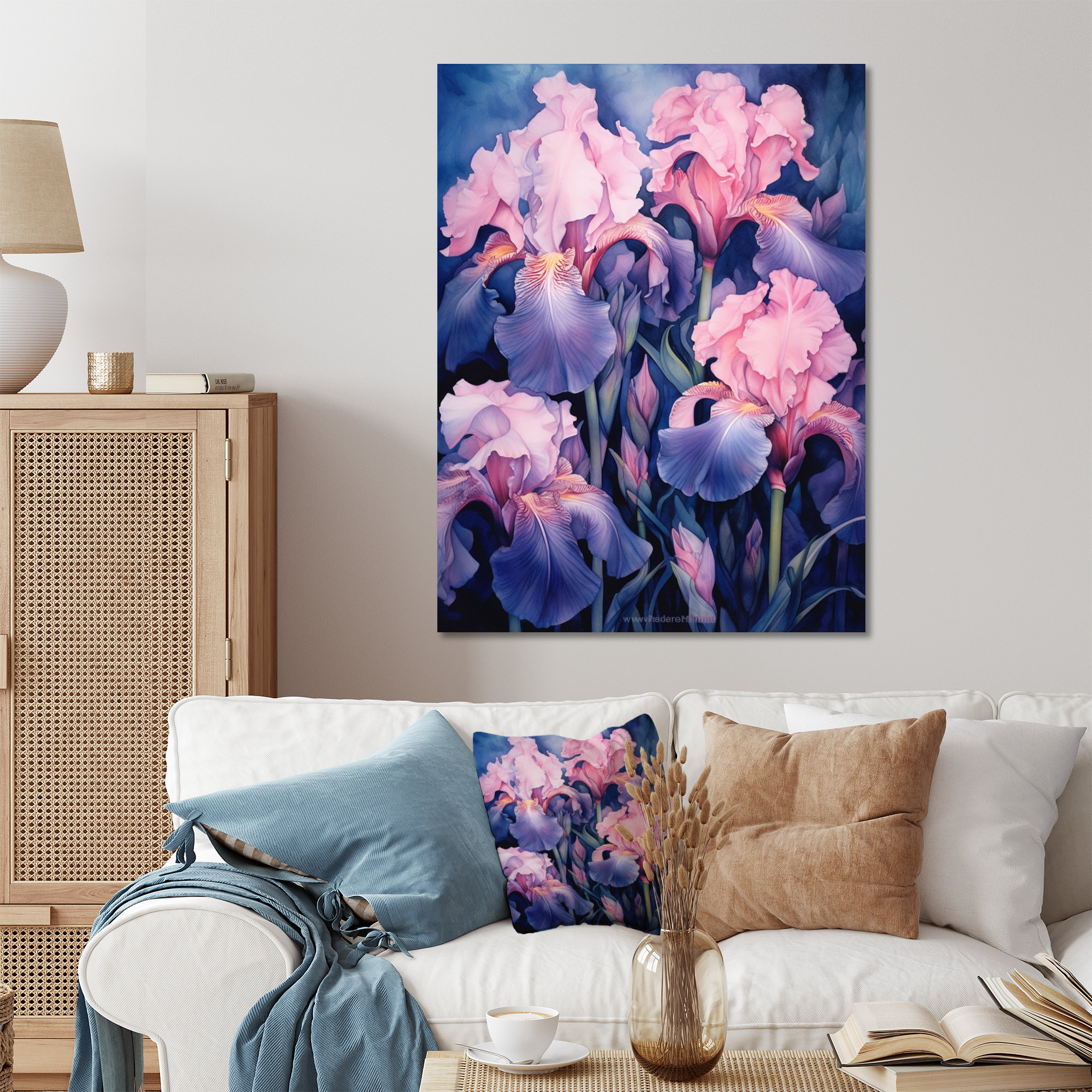 Red Barrel Studio® Pink Blue Iris Petals II - Irises Metal Wall Decor ...