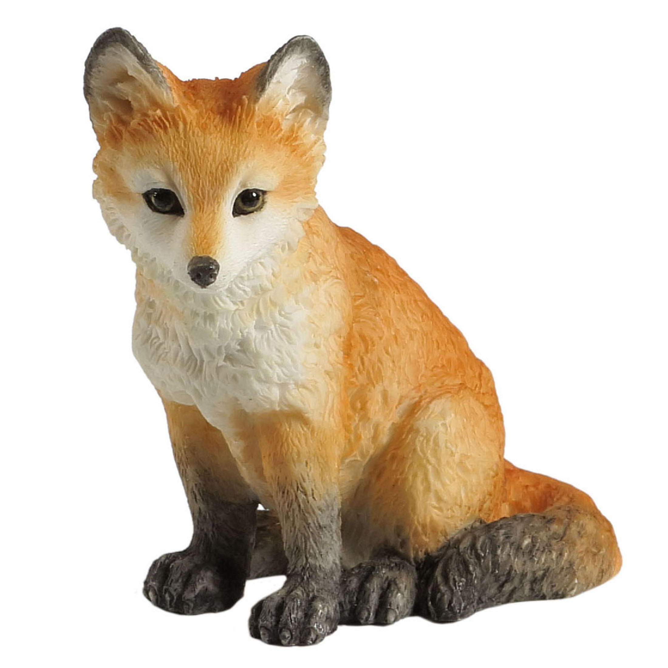 Millwood Pines 2.76 inches H Multicolor Fox Cub Sitting made of Resin ...
