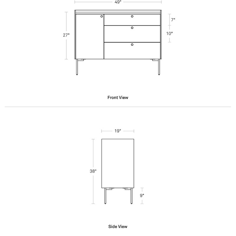 Blu Dot Peek 1 Door/3 Drawer Sideboard | AllModern