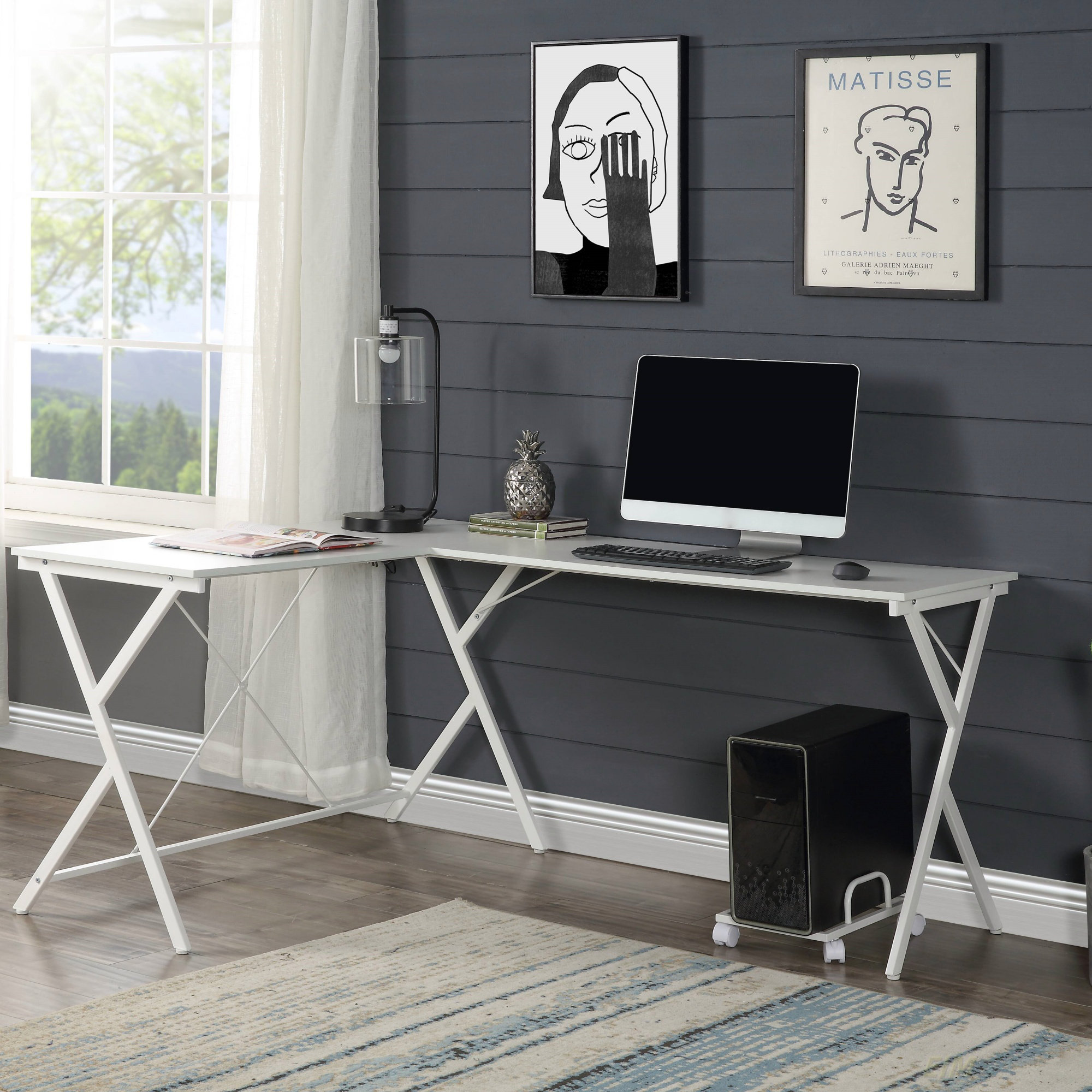 Inbox Zero Dazenus Finish Computer Desk | Wayfair