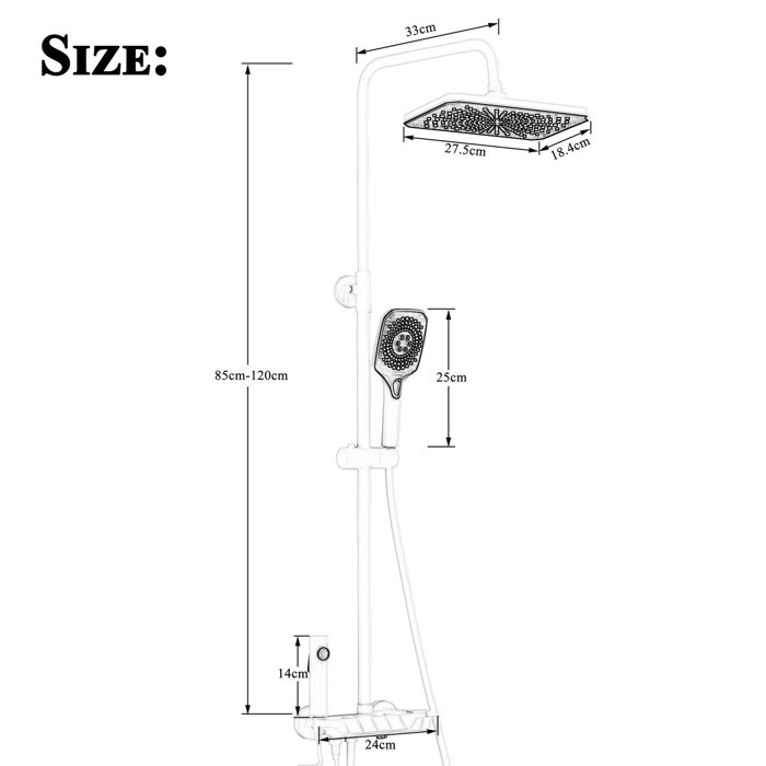 Senlesen Pressure-Balanced (Temperature And Volume) Shower Faucet with ...