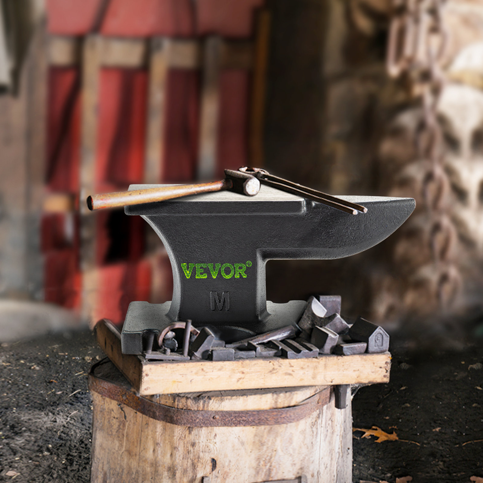 VEVOR Cast Iron Anvil, 25 Lbs(11kg) Single Horn Anvil with 6.8 x 3.5 ...