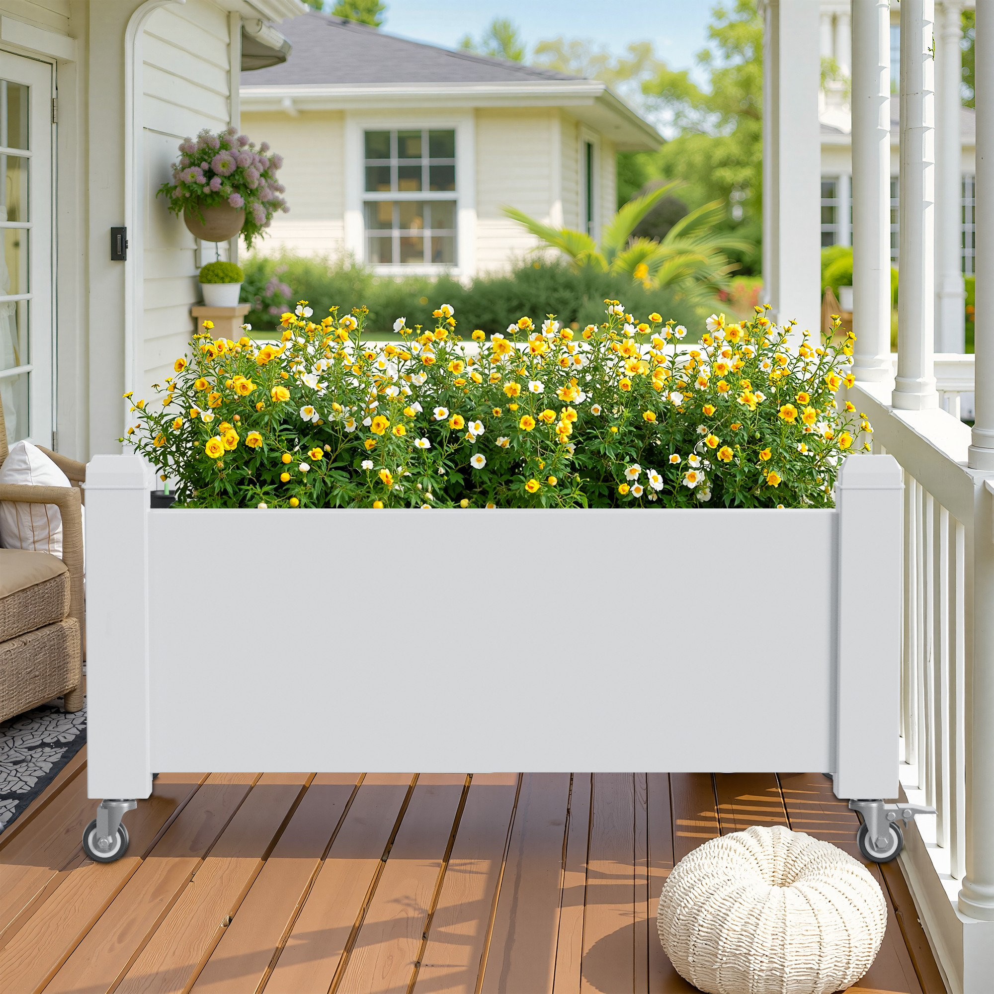 Arlmont & Co. Outdoor Resin Planter Box New green house beauty and hope ...