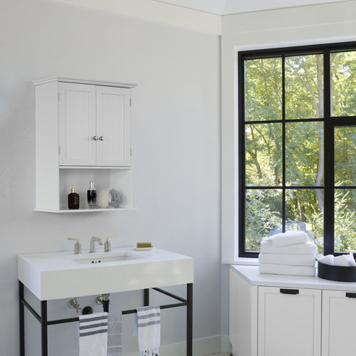 Wall Mounted White Bathroom Cabinets & Shelving You'll Love | Wayfair