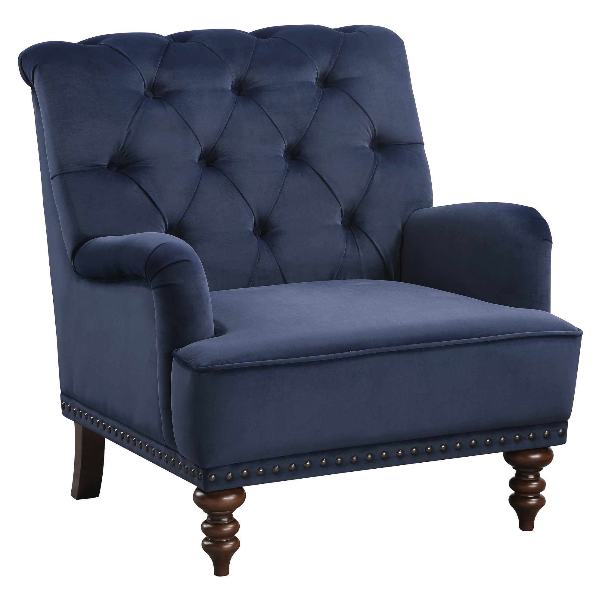 Hokku Designs Classic Living Room Chair Sample, Textured Fabric, Button ...