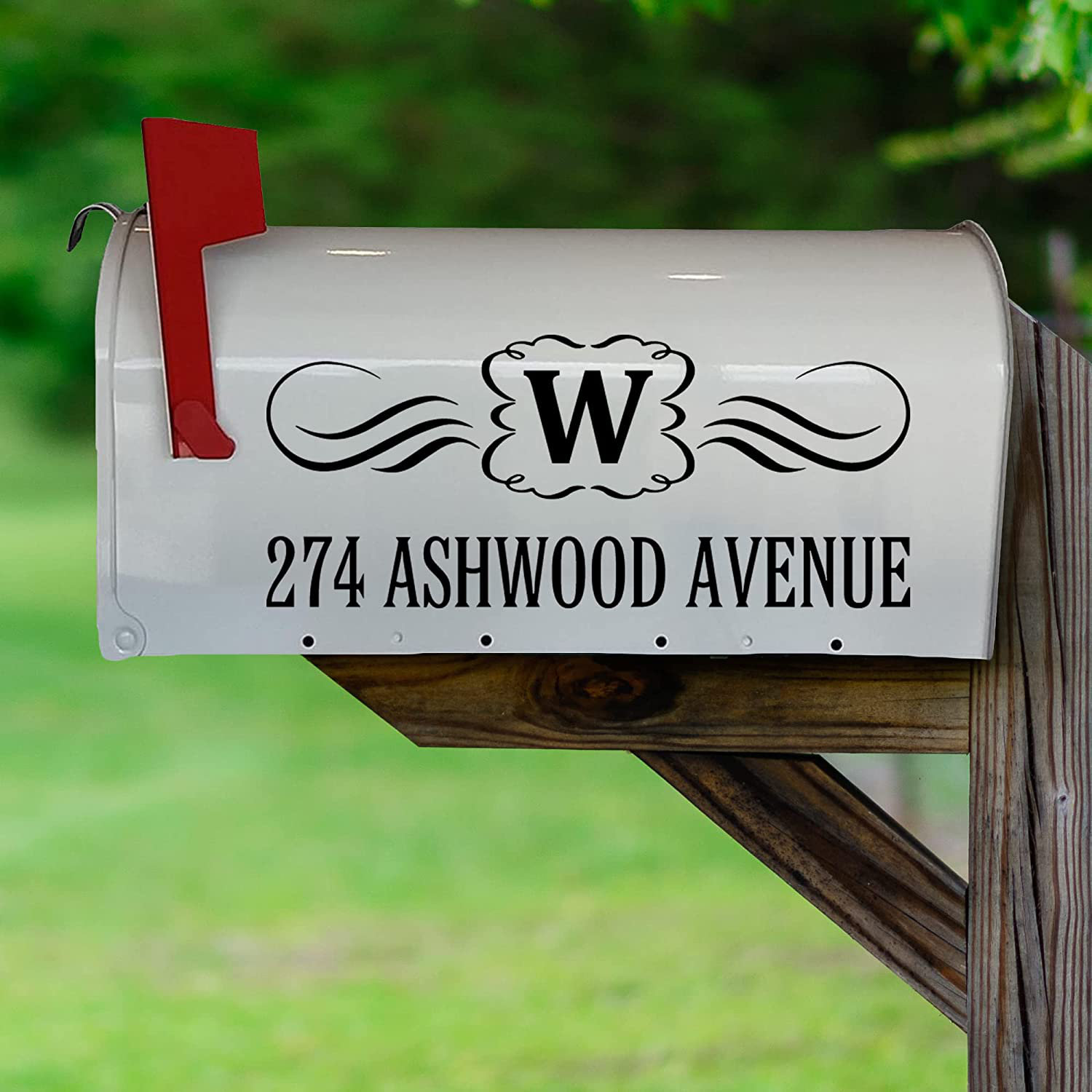VWAQ Custom Mailbox Address Stickers - Set Of 2 Street Address Decals ...