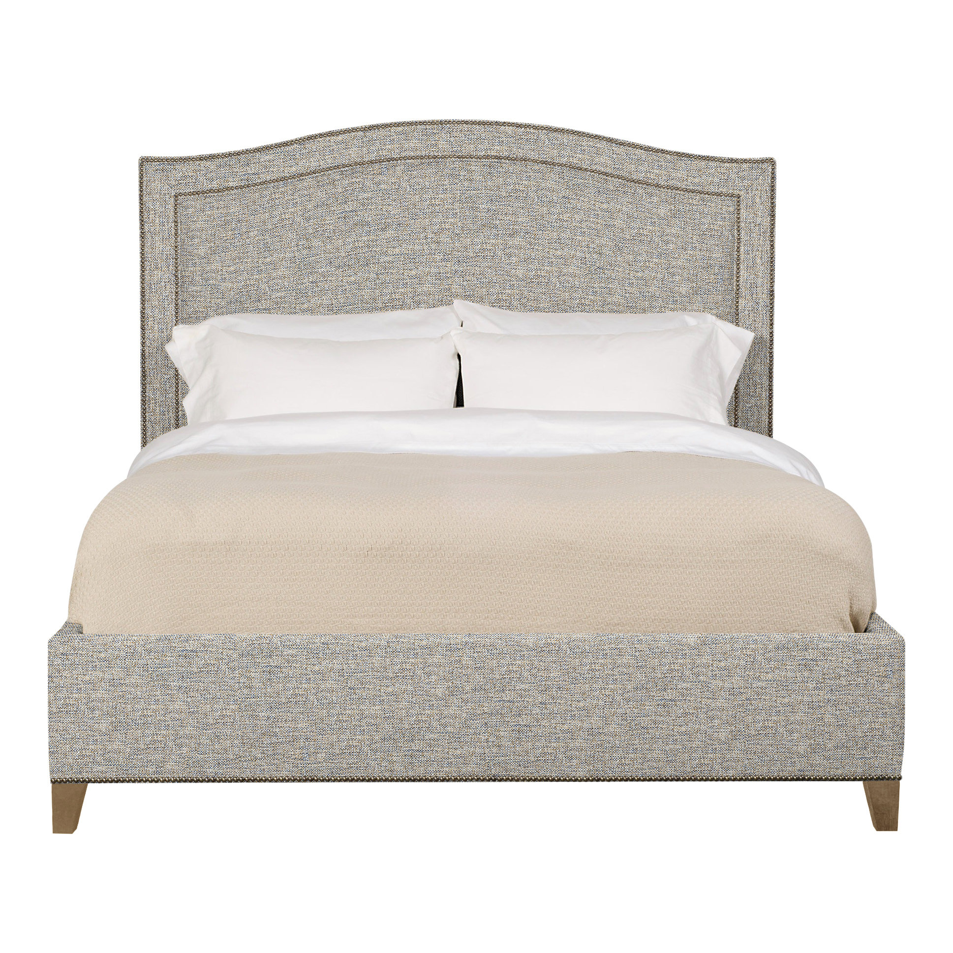 Vanguard Furniture Caroline/Casey Queen Upholstered Low Profile Panel ...