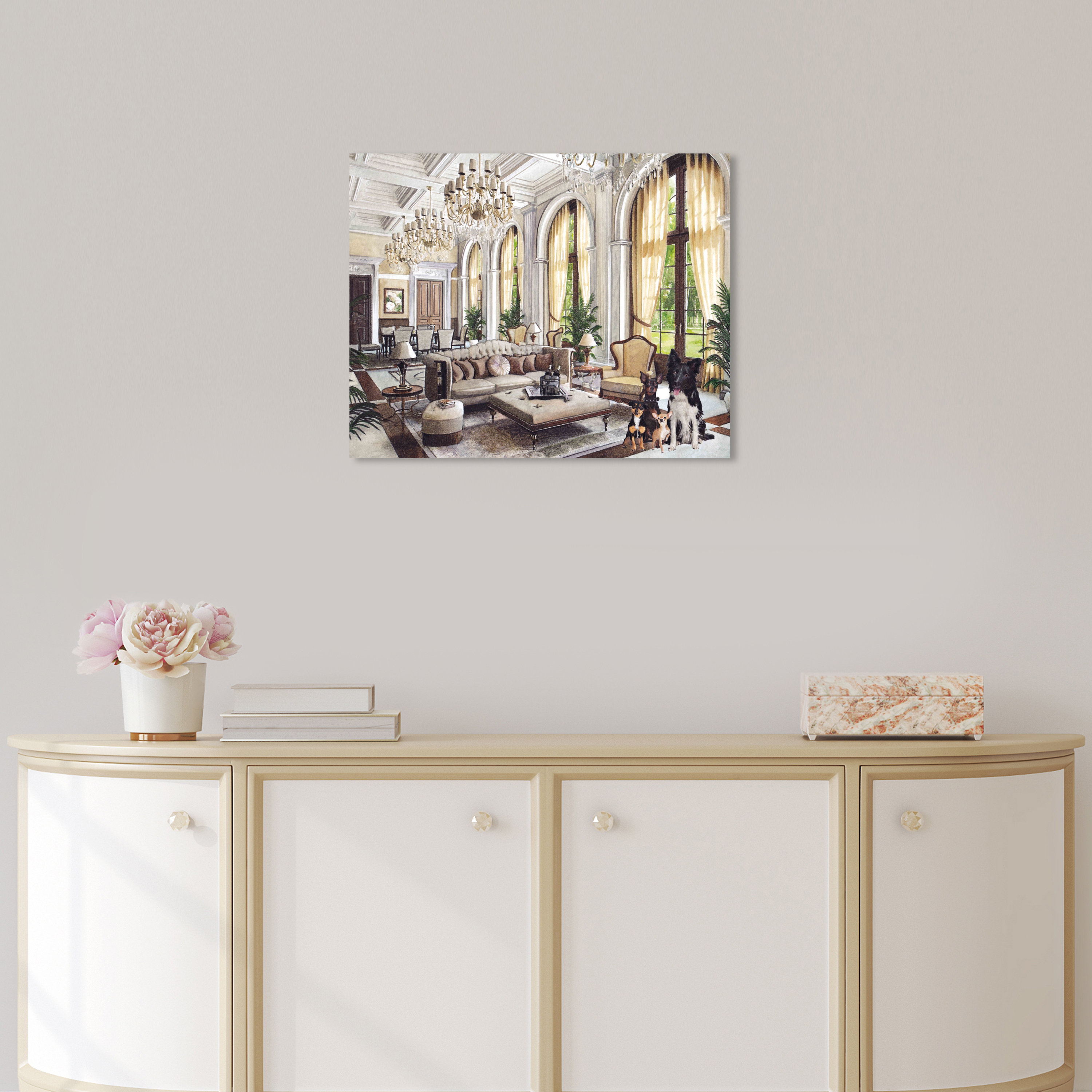 Oliver Gal Prints Animals 'Interior Design Dogs' Dogs And Puppies By ...