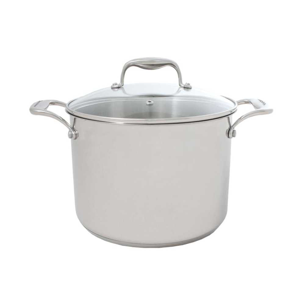 Tuxton Home Concentrix 8Qt. (64oz.) Stainless Steel Stock Pot with Lid ...
