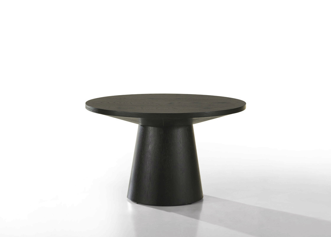 Latitude Run® Black 29"W Round Coffee Table With Pedestal Base | Wayfair