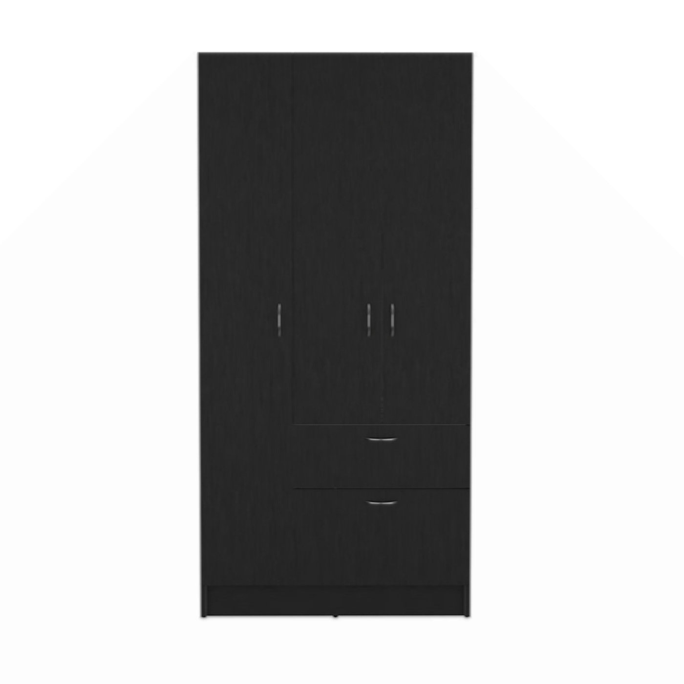 Hokku Designs Capwell 2-Piece Set, Armoire And Dresser, Black And Pine ...