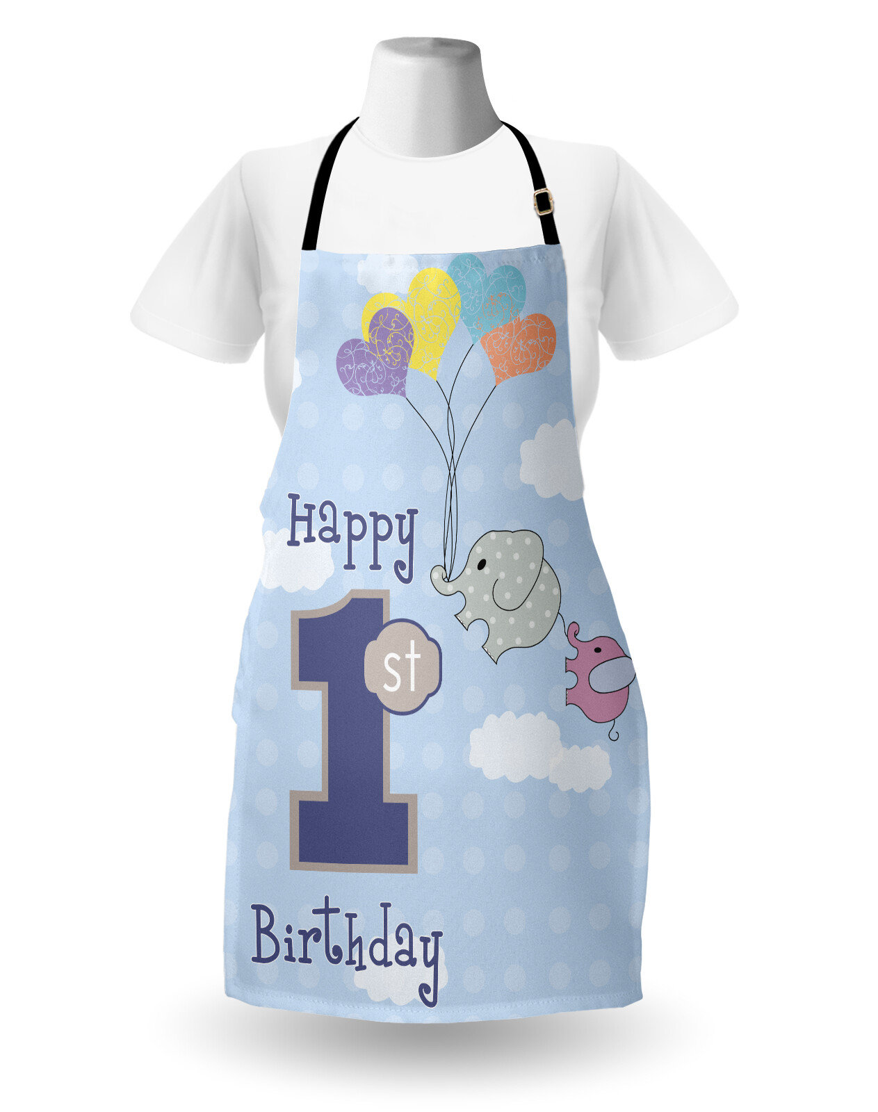 The Party Aisle™ Apron, Elephant in the Sky with Hand Drawn Style ...