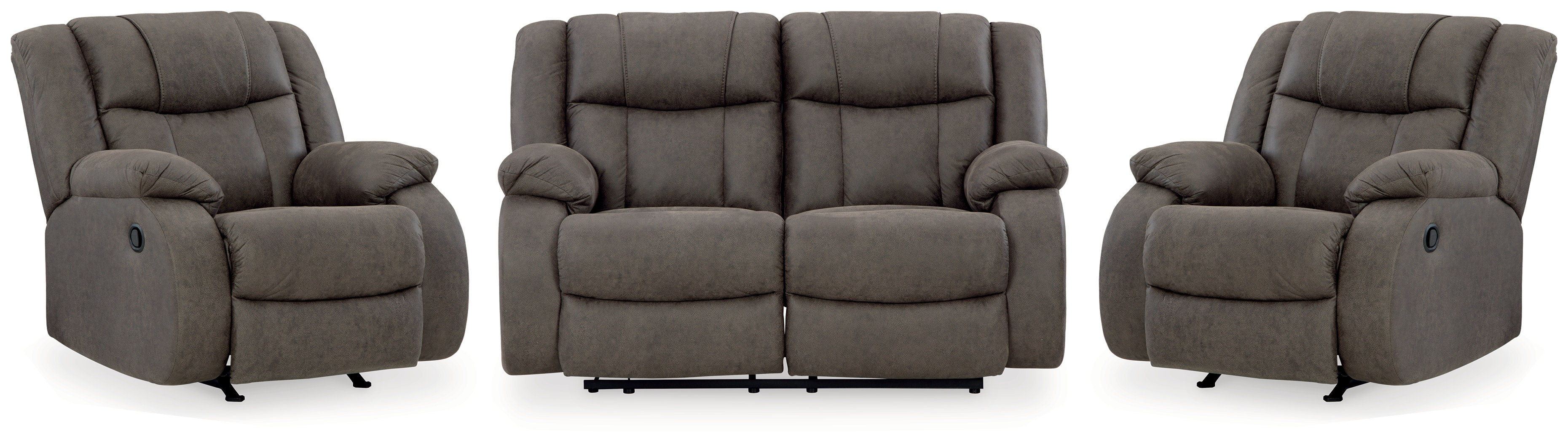Hokku Designs First Base Reclining Loveseat and 2 Recliners | Wayfair