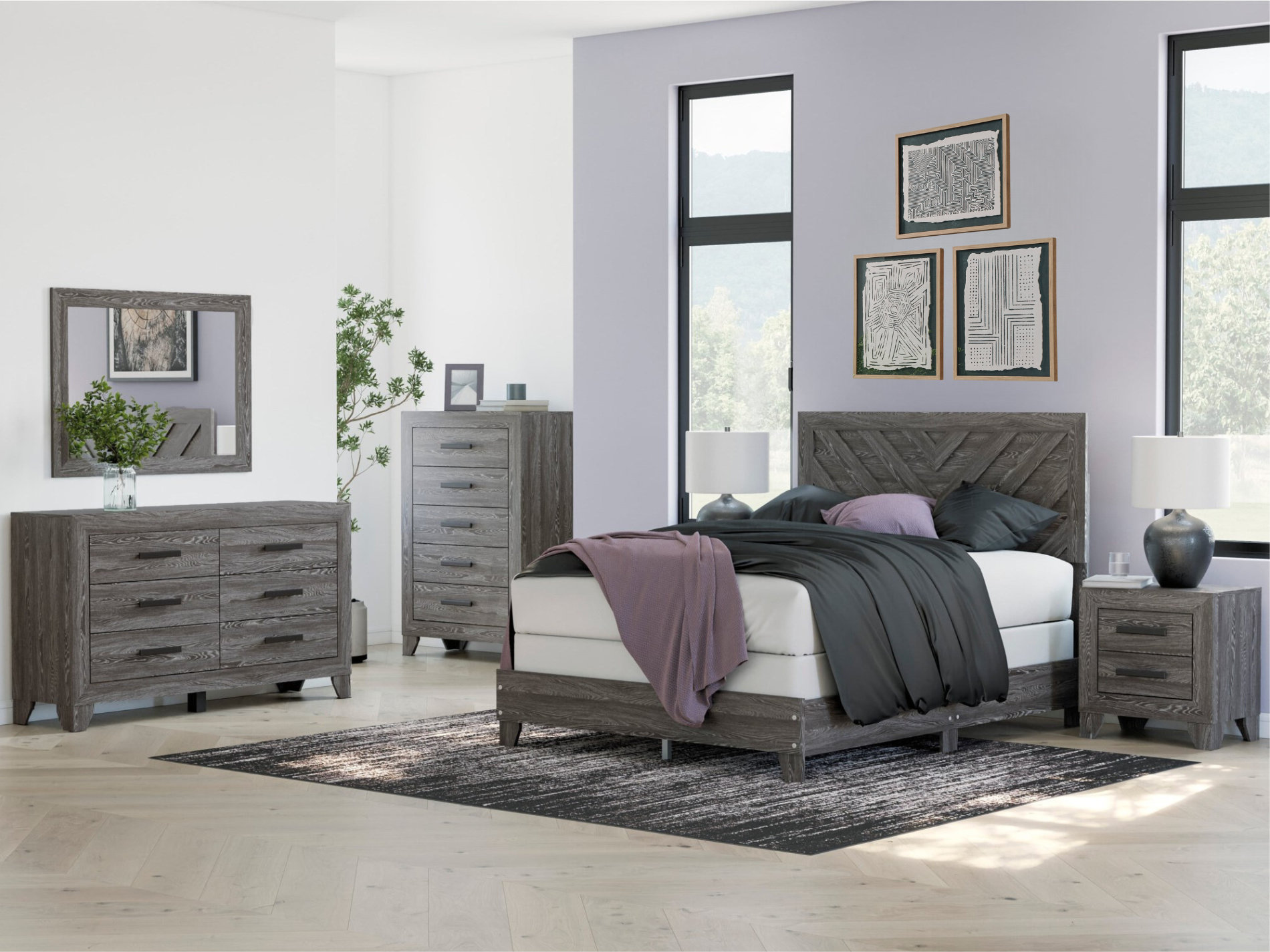 Latitude Run® Kyanni 5 Piece Standard Panel Bedroom Set - Wayfair Canada