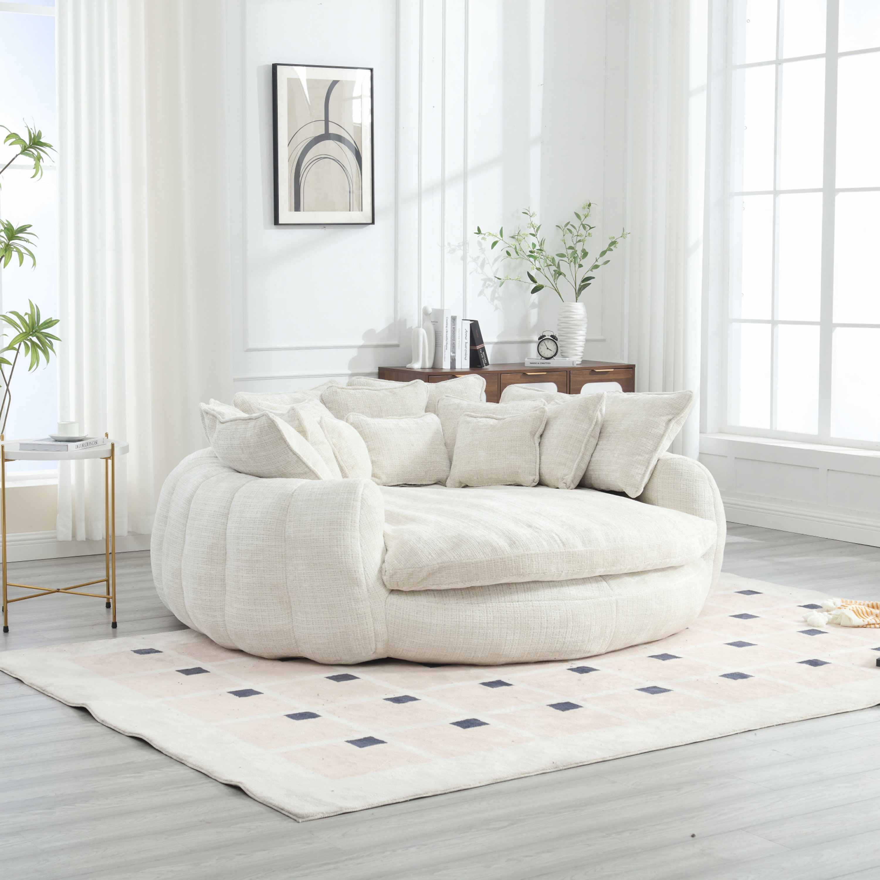 Everly Quinn Comfortable double loaf sofa bed, oversized sofa bed with ...