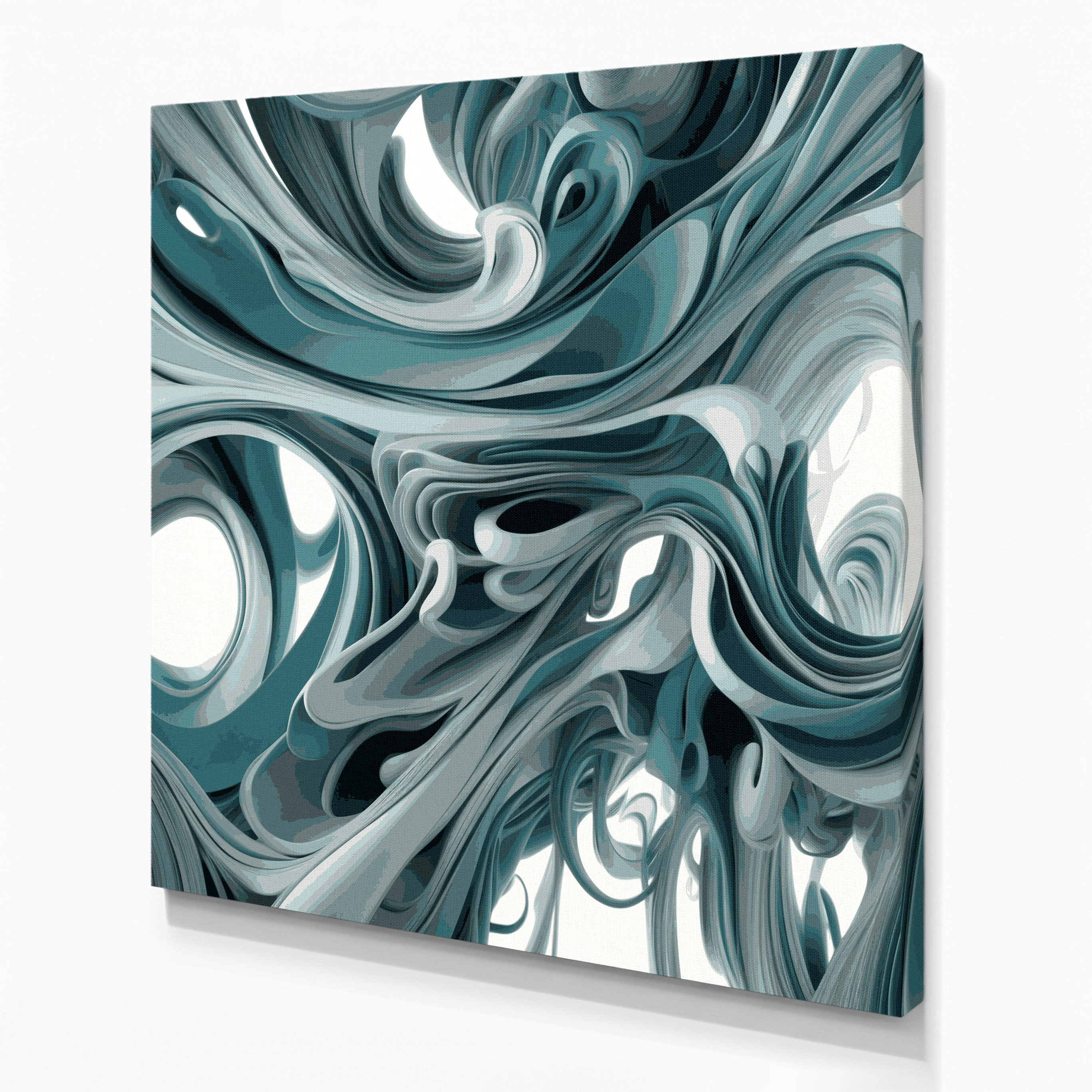 Ivy Bronx Biomorphic Abstraction 28 Gray Canvas Wall Art | Wayfair