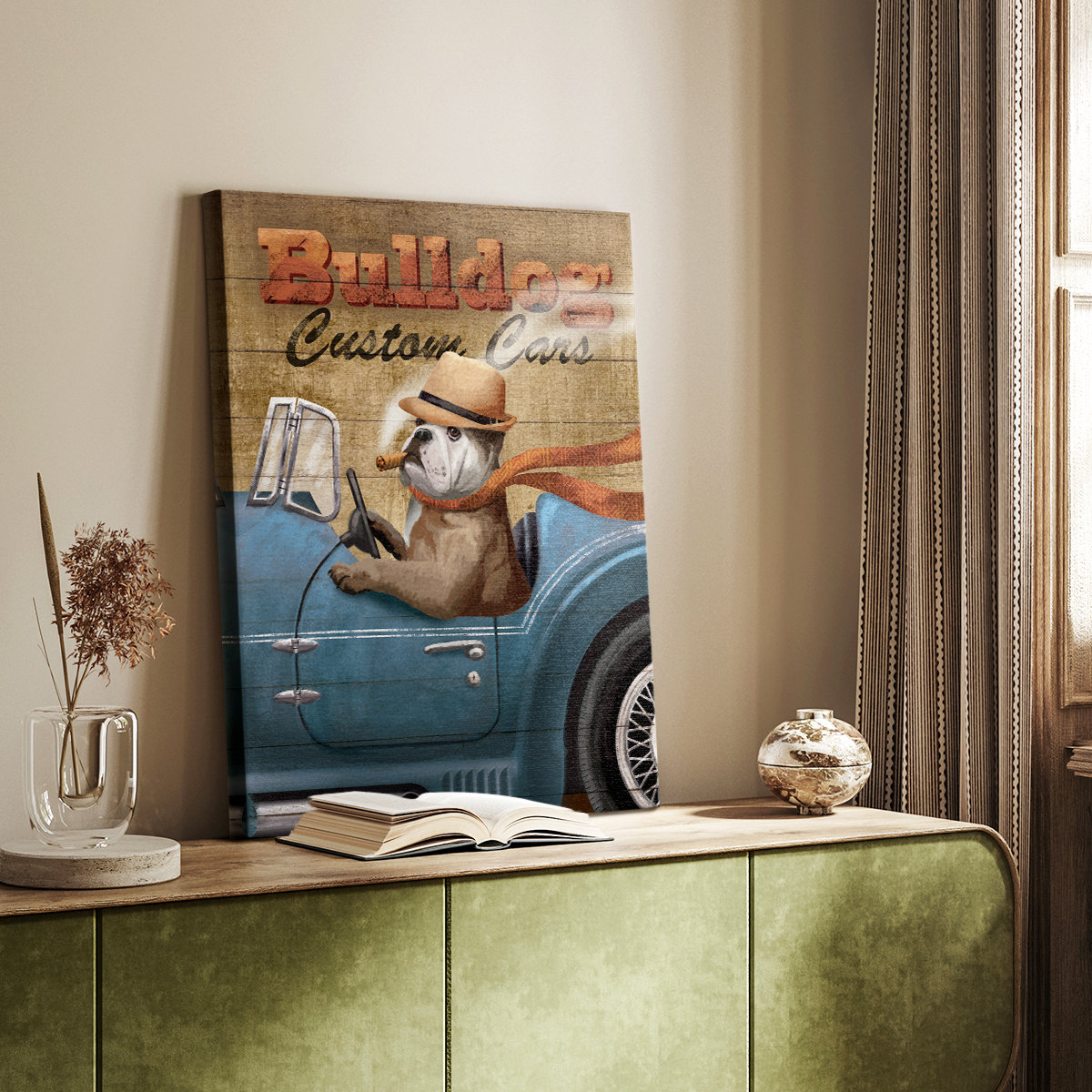 Trinx Bull Dog Custom -Gallery Wrapped Cavas | Wayfair