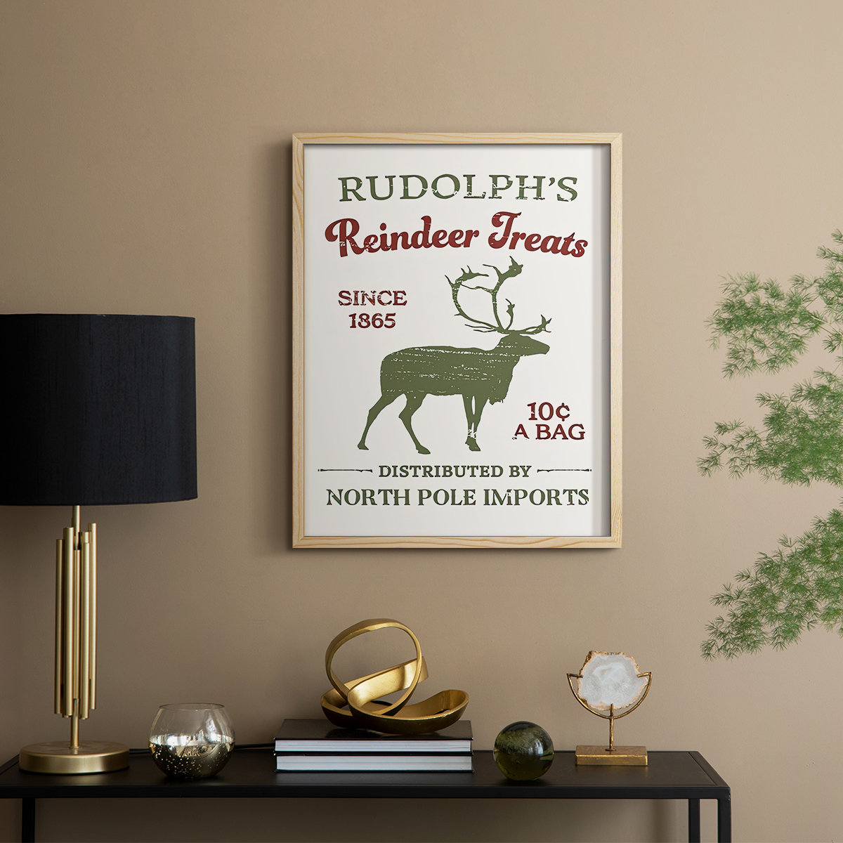 The Holiday Aisle® Christmas Farm Sign Collection B Framed Print ...