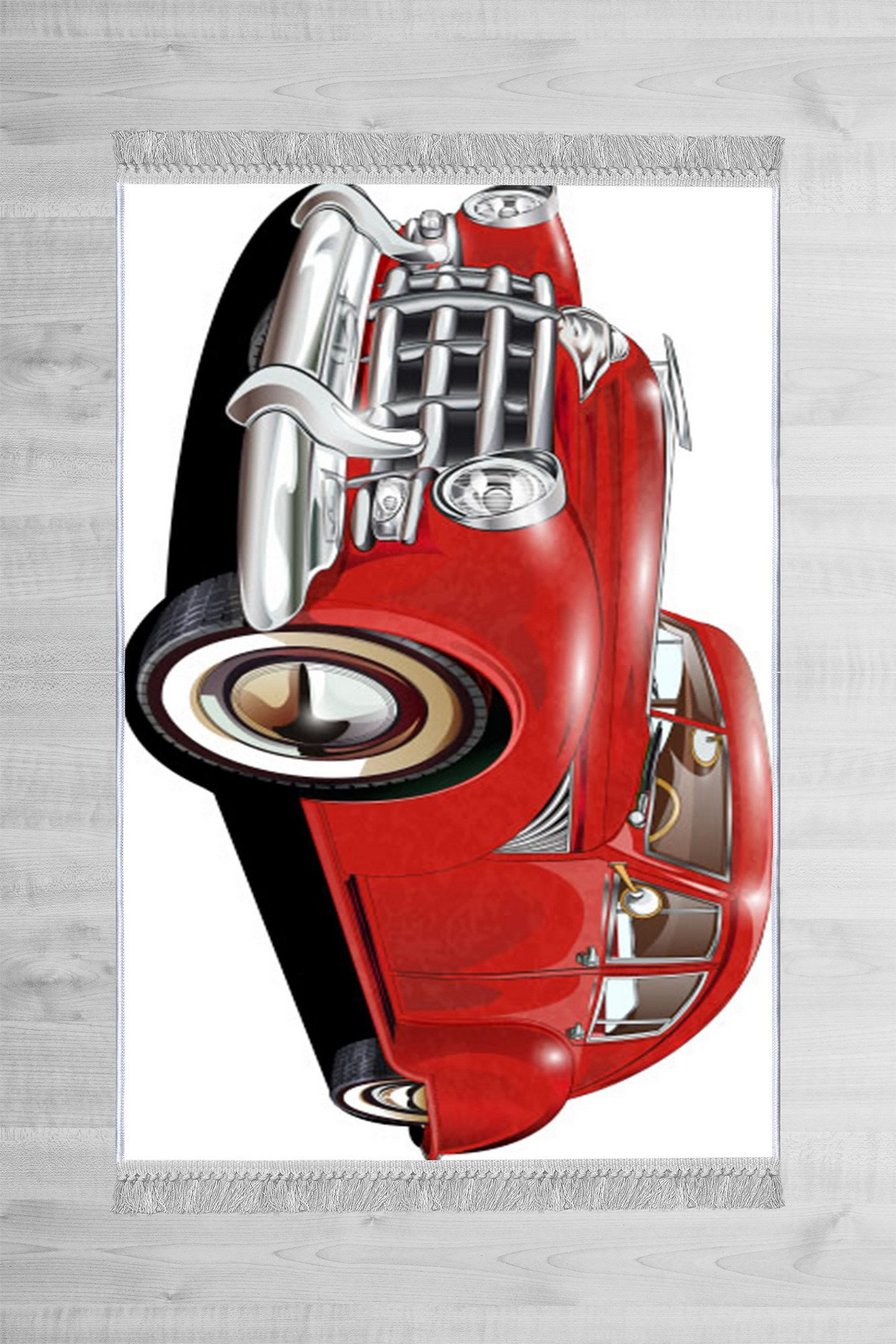 East Urban Home Napper Machine Made Flatweave Velvet Area Rug in Red ...