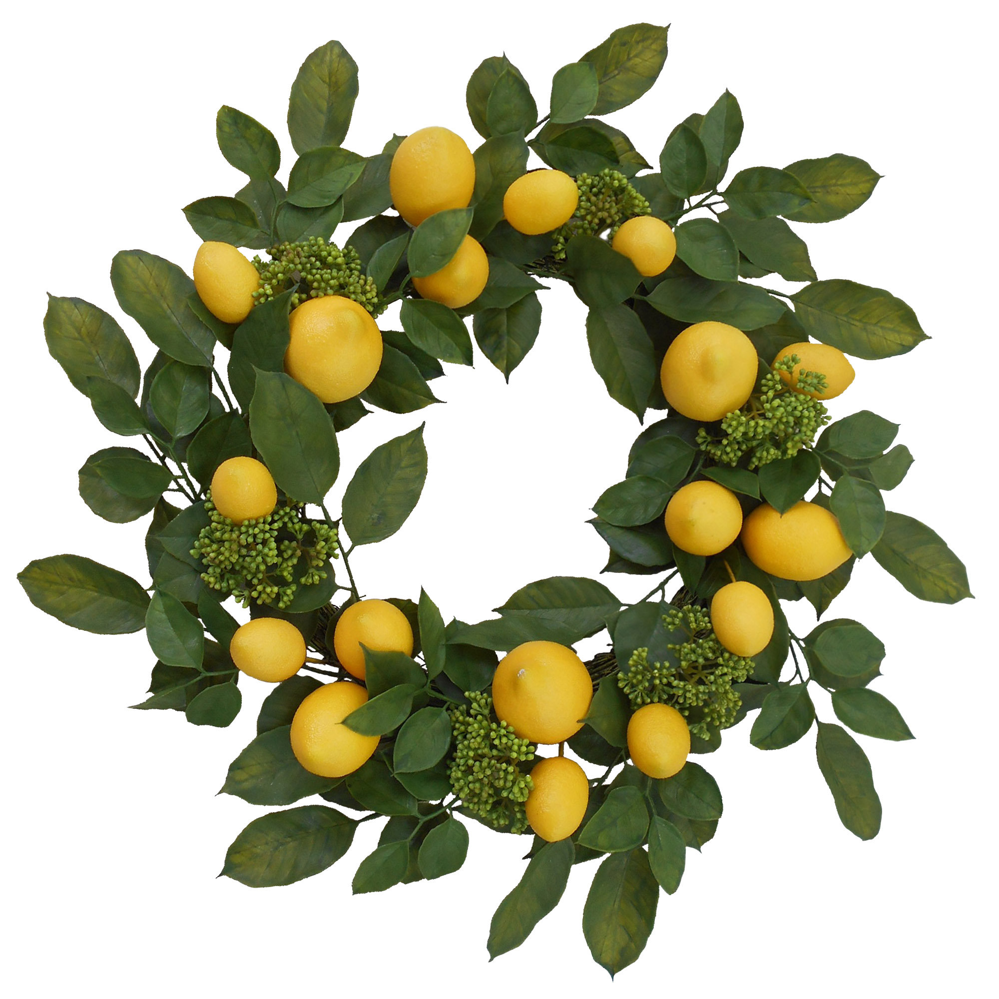 Primrue 22" Lemon Artificial Decor - Vibrant Faux Citrus, Realistic ...