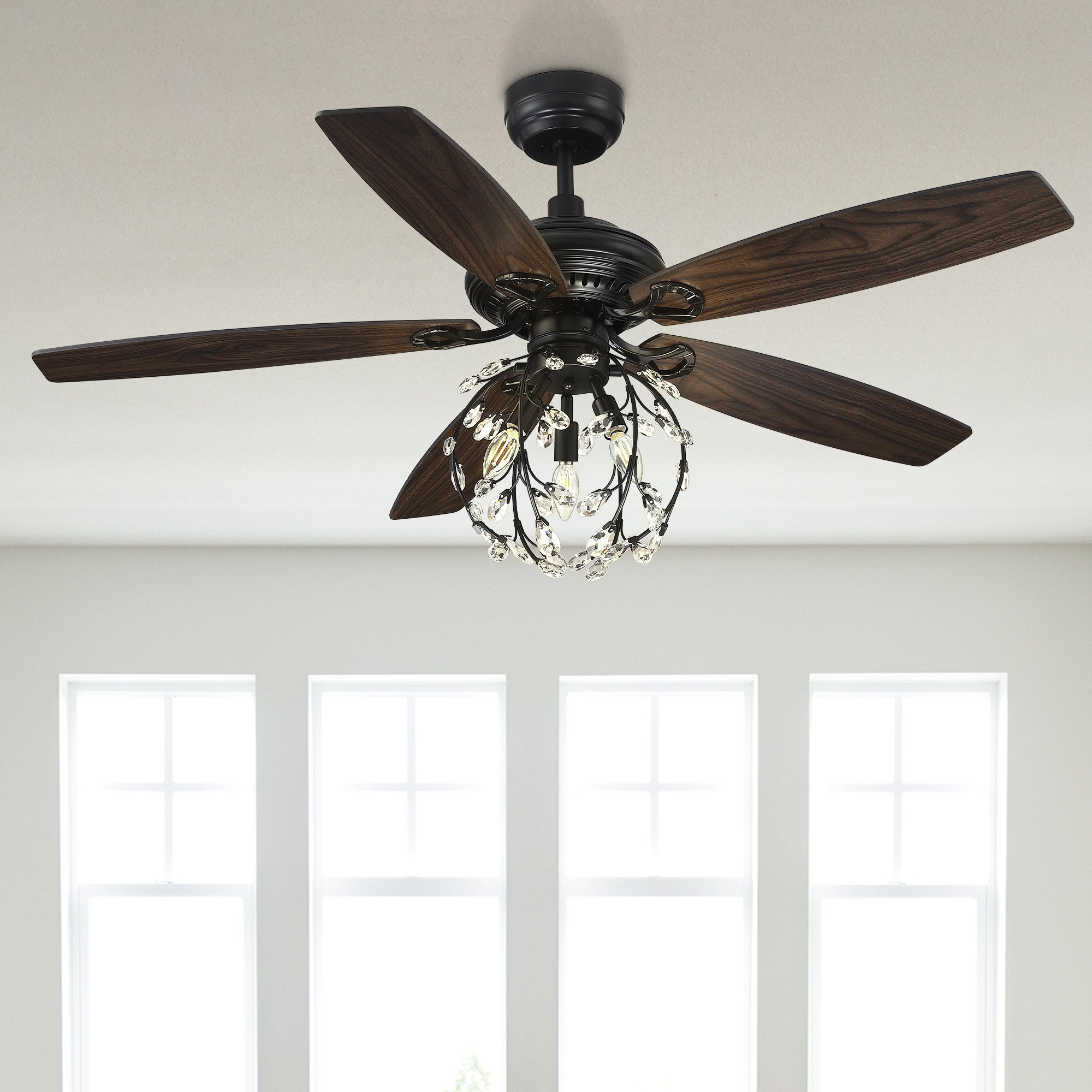 CEME 52'' 5 - Blade Standard Ceiling Fan with Remote Control and Light ...